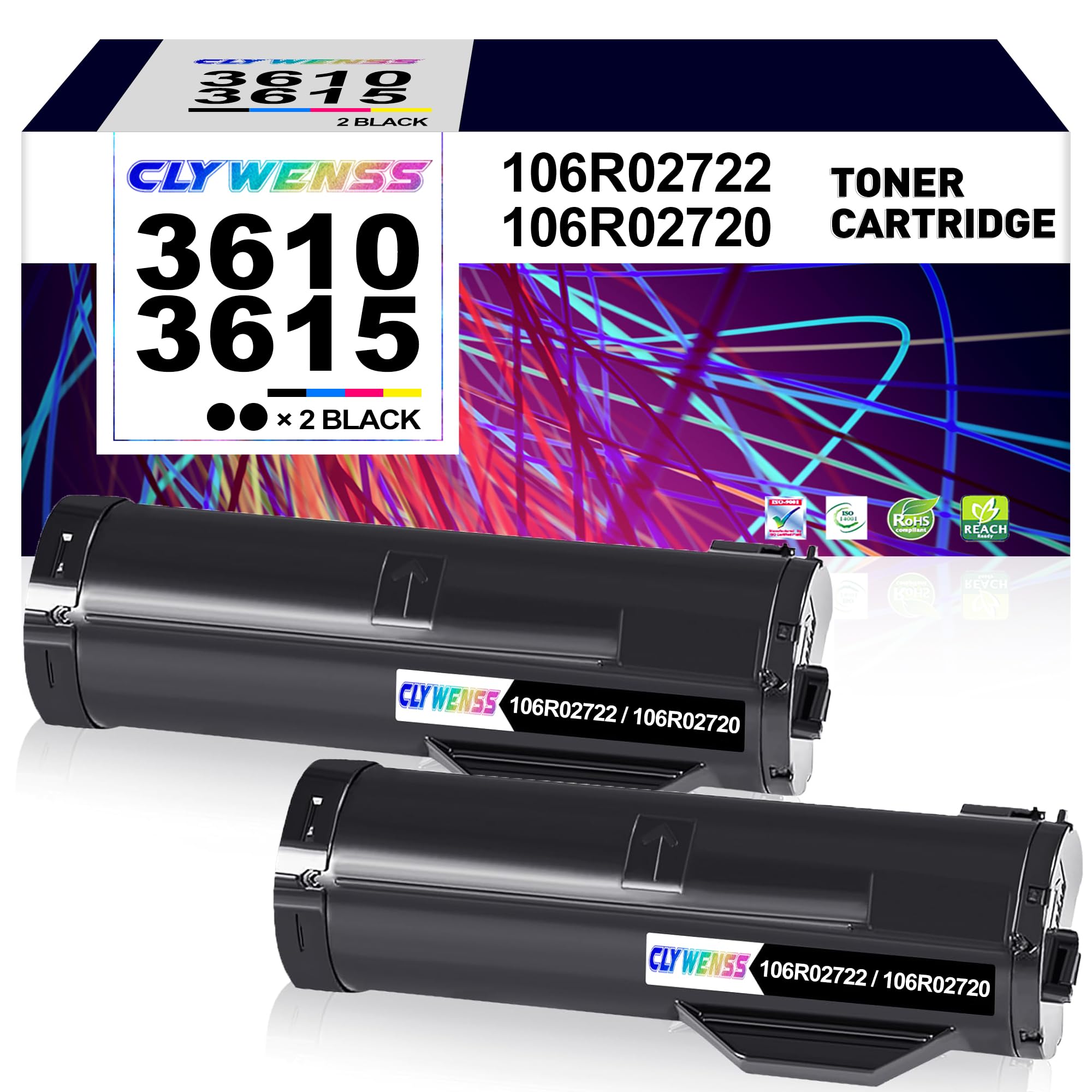 Amazon.com: CLYWENSS 3610 3615 Toner Cartridge Replacement for Xerox ...