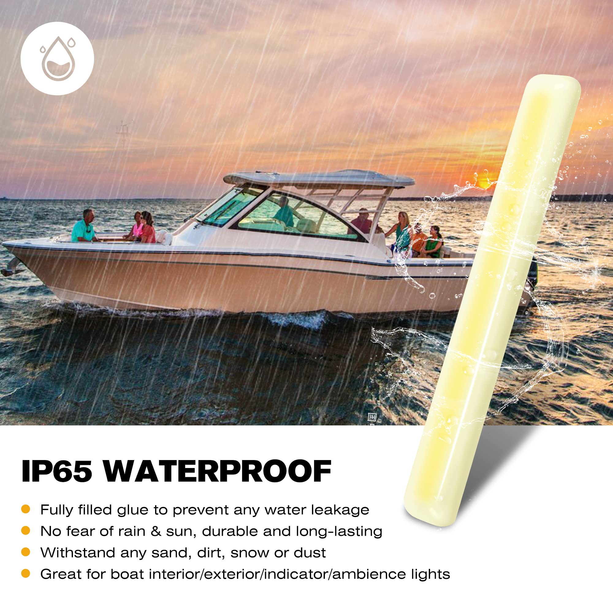 Snapklik.com : HUSUKU Boat Interior Lights 12V Led Marine Courtesy ...