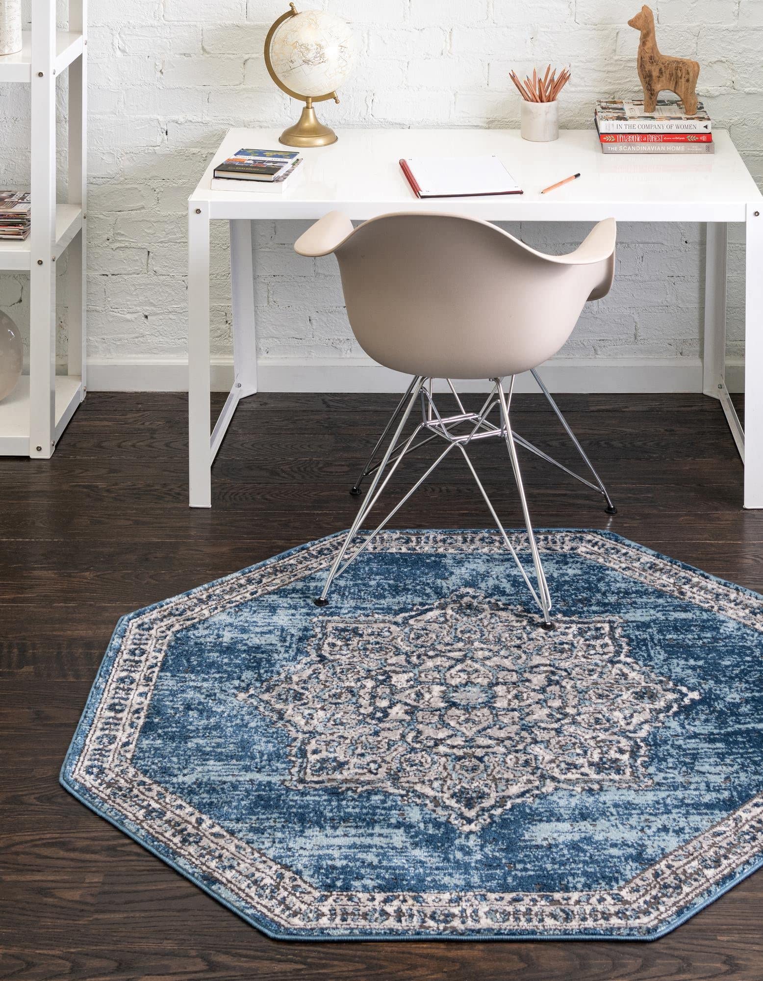 Amazon.com: Unique Loom Nyla Collection Area Rug - Smile (Octagon 4' 0 ...