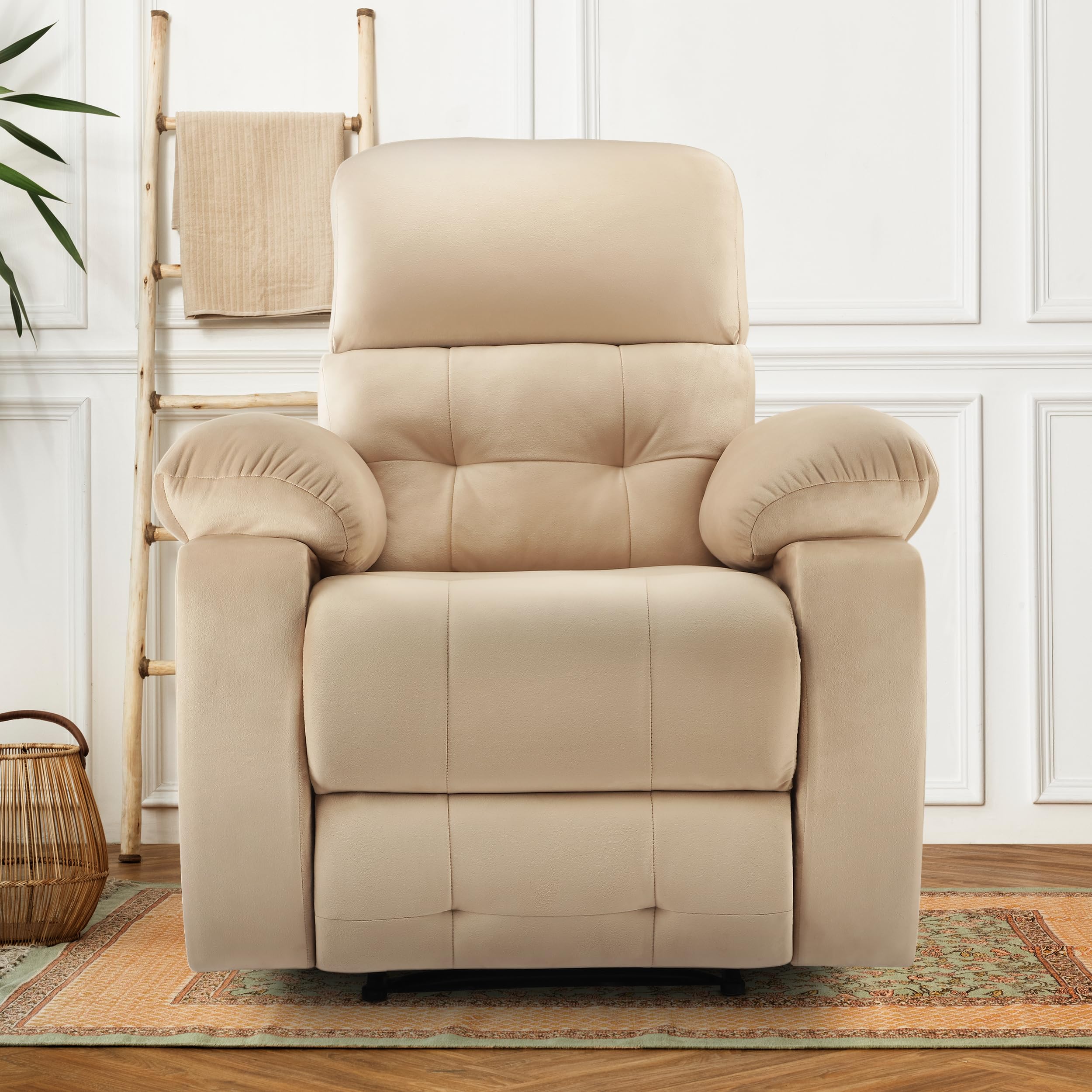 Little NAP Avion Soft Suede Fabric Single Motorized Standard Recliner ...