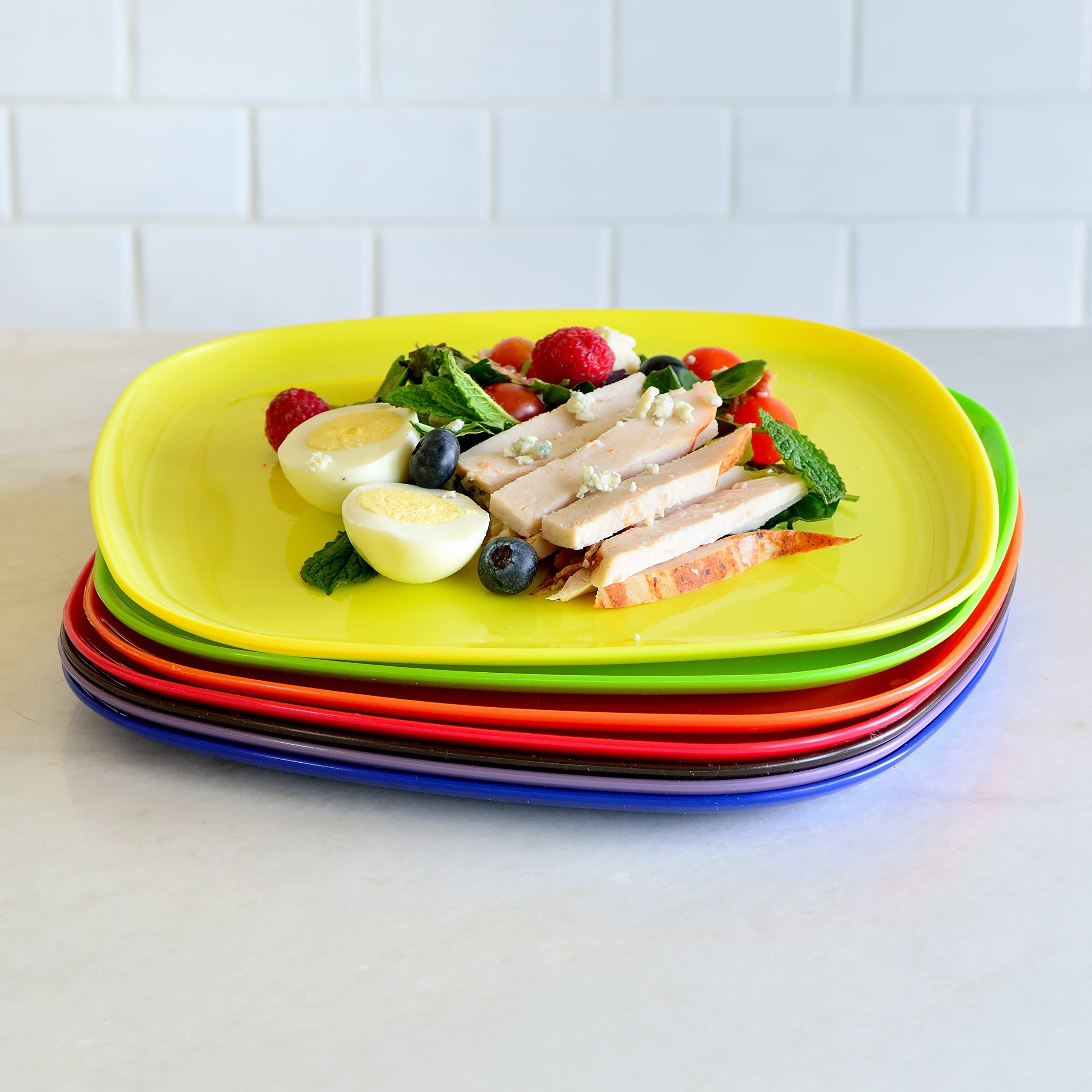 Colored Square Dinner Plates Royal Genware Square Plates Pack Of 3,