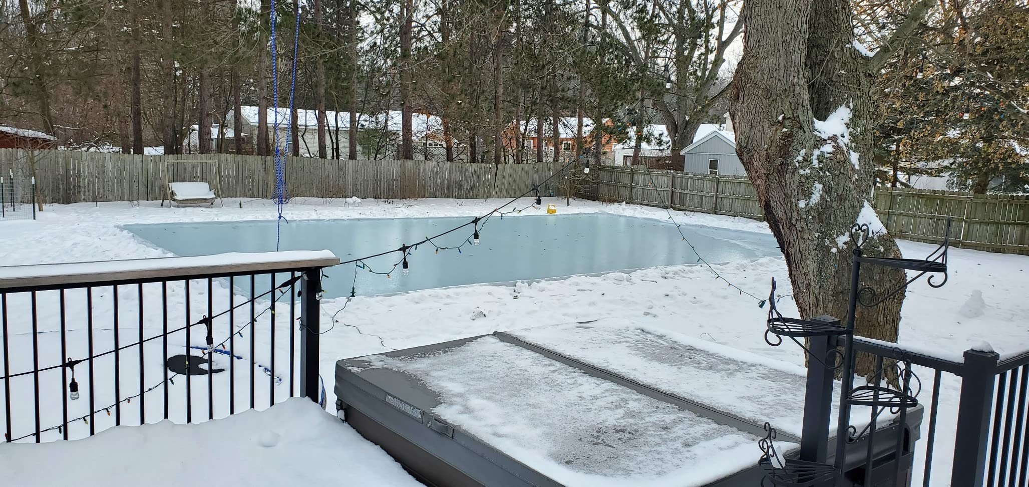 Amazon.com : Iron Sleek - White Plastic Ice Rink Liner - 6 Mil ...