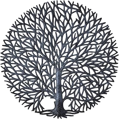 Amazon.com: SIGNALS Black Tree Wall Decor Sculpture - Handcrafted Metal ...