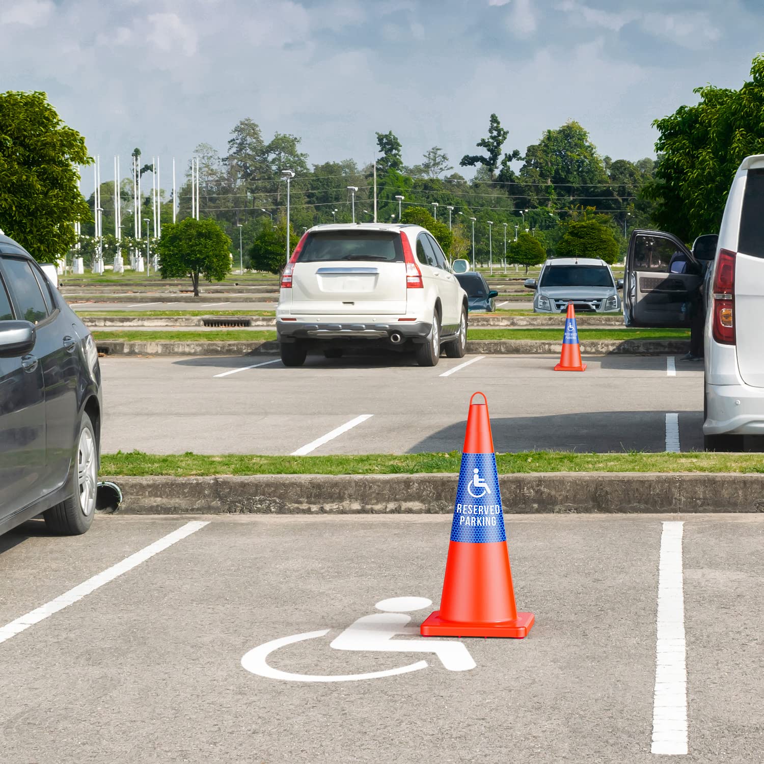 Snapklik.com : BATTIFE 6 Pack Reserved Parking Bright Reflective ...