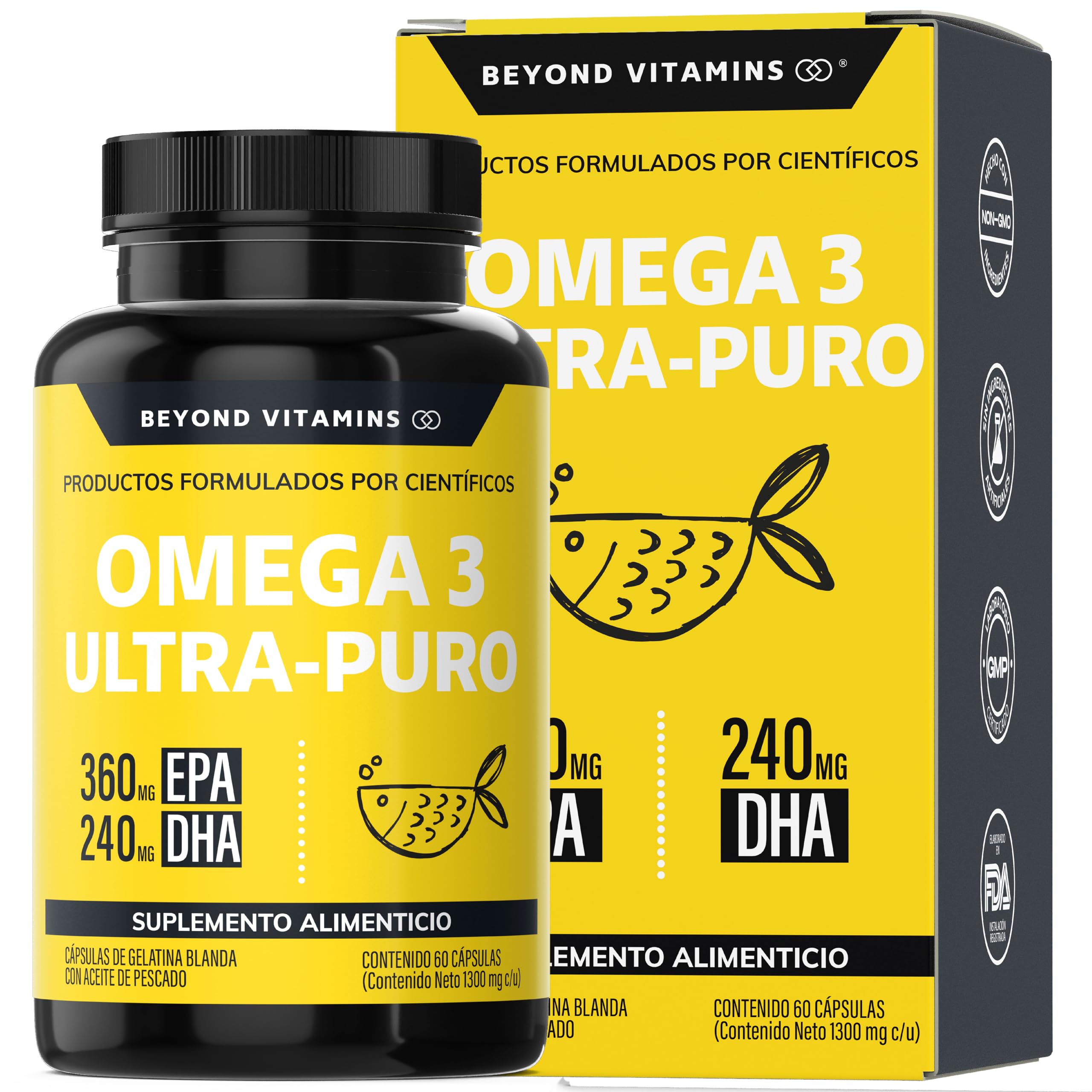 Omega 3 Premium 1000mg | Aceite de Pescado como TG | Alta Pureza y ...