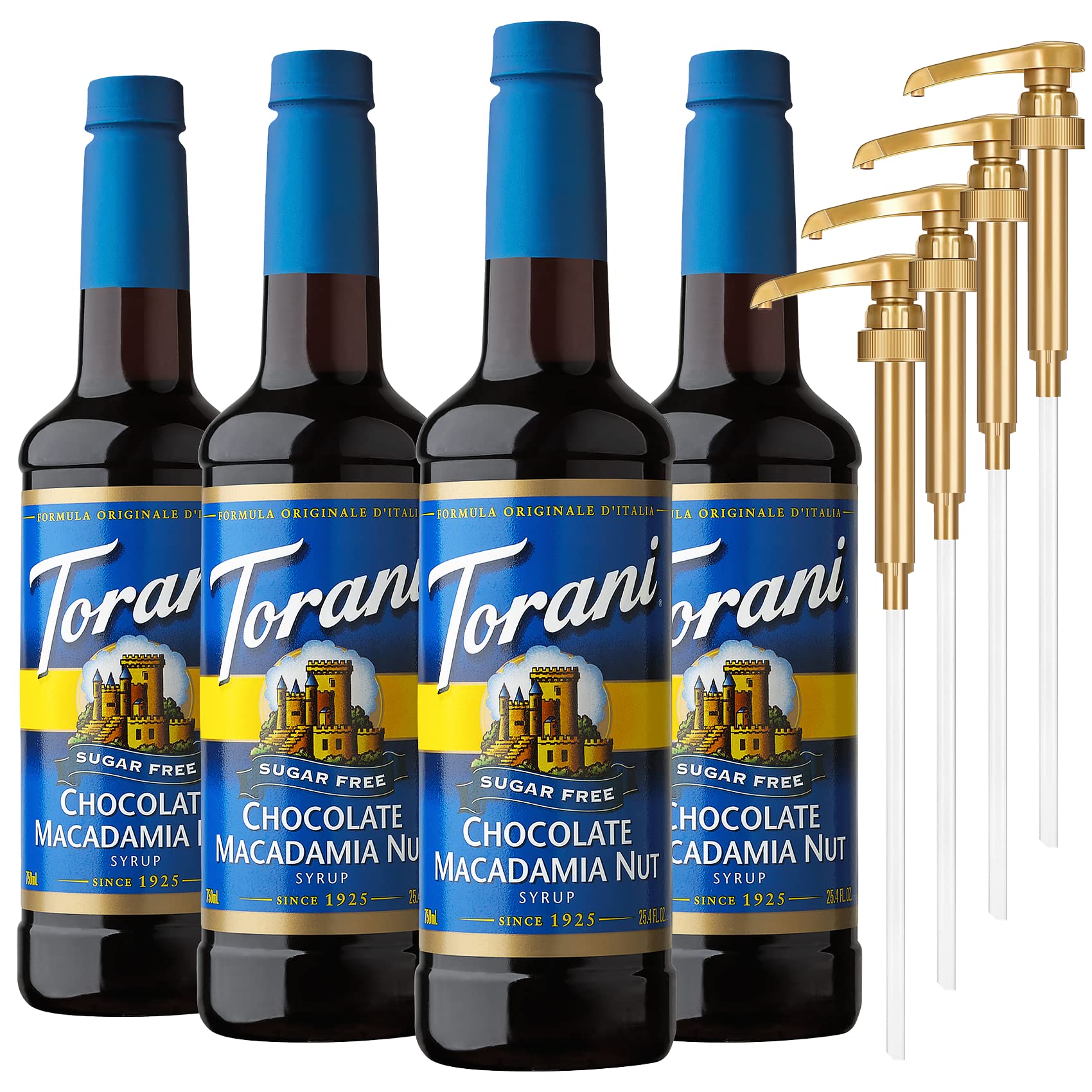 Amazon.com: Torani Sugar Free Chocolate Macadamia Nut Syrup with Little ...