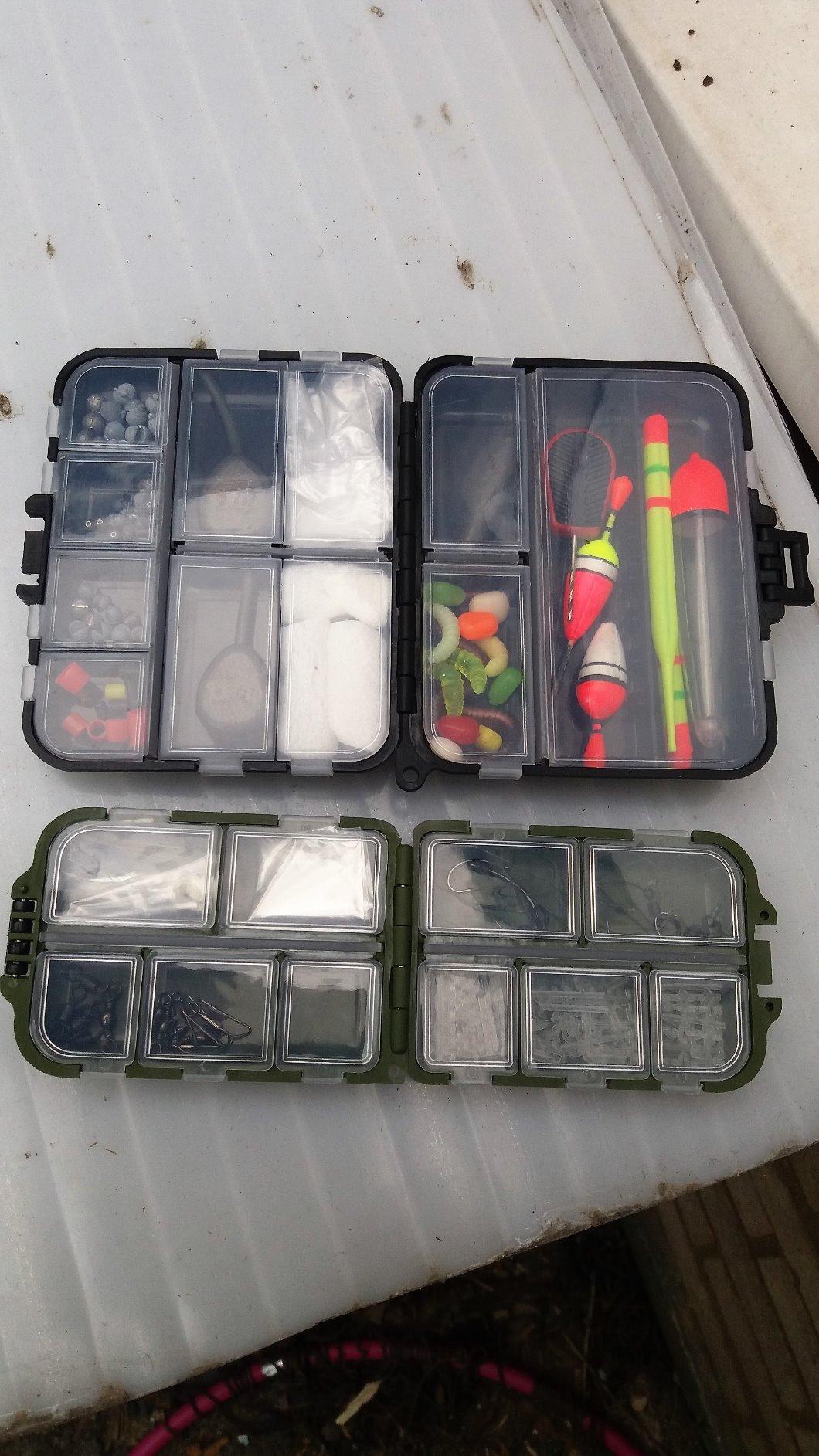 2 x Roddarch Small Clamshell Fishing Tackle Boxes for Lures Spinners ...
