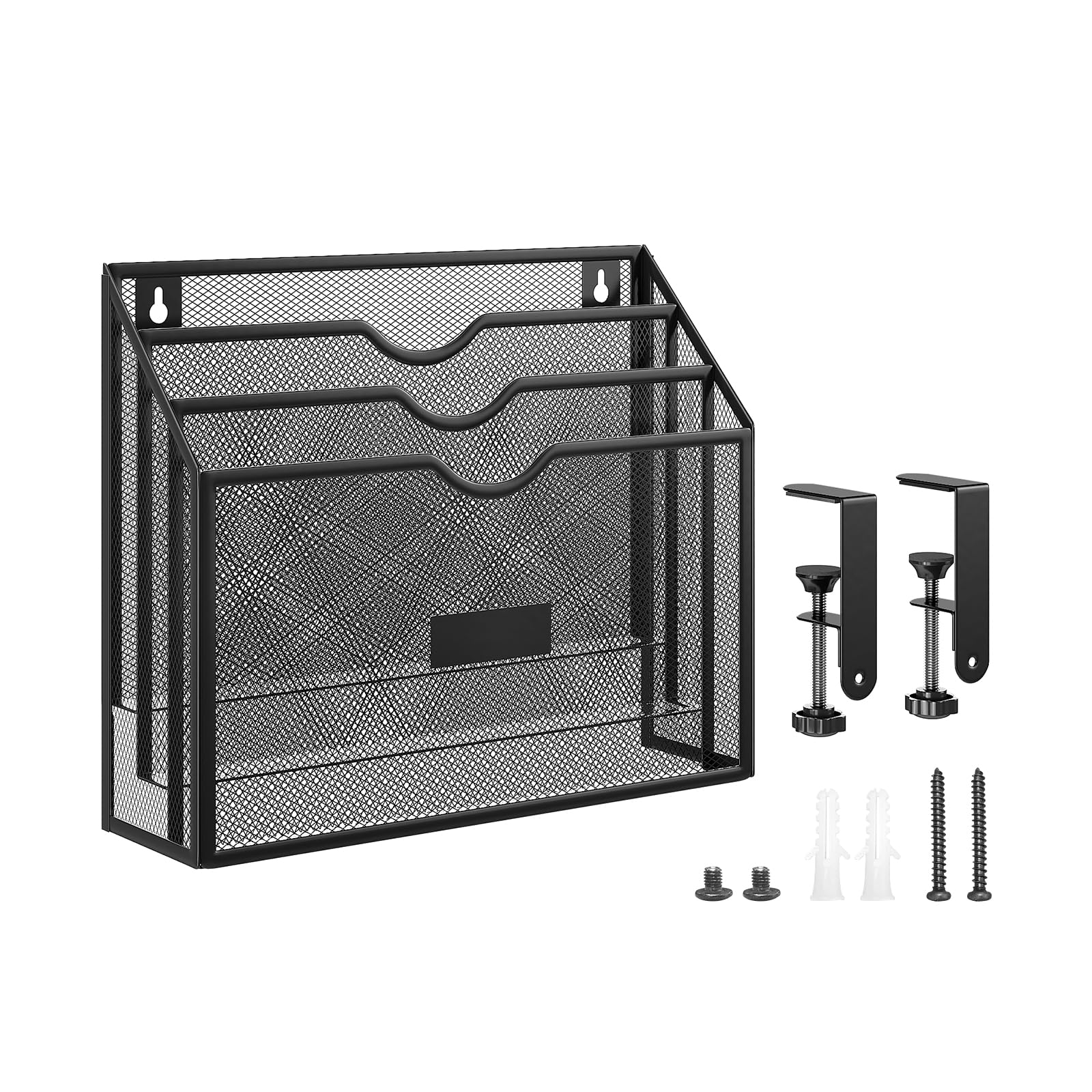 Amazon.com: Vdamu Vertical File Organizer for Desk - Metal Mesh Desktop ...