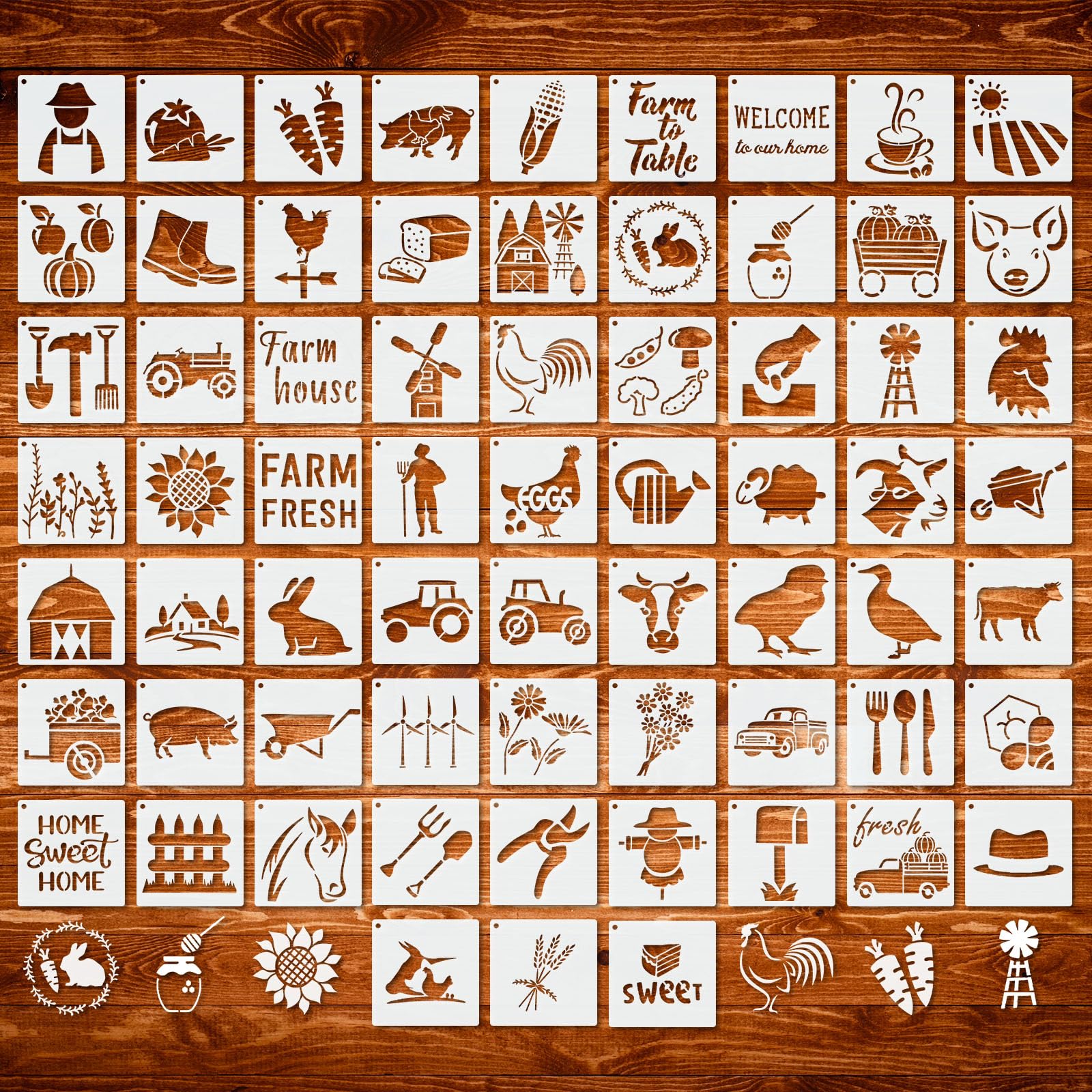 Amazon.com: 66 Pcs Small Stencils for Crafts Reusable 3 Inch Stencils ...