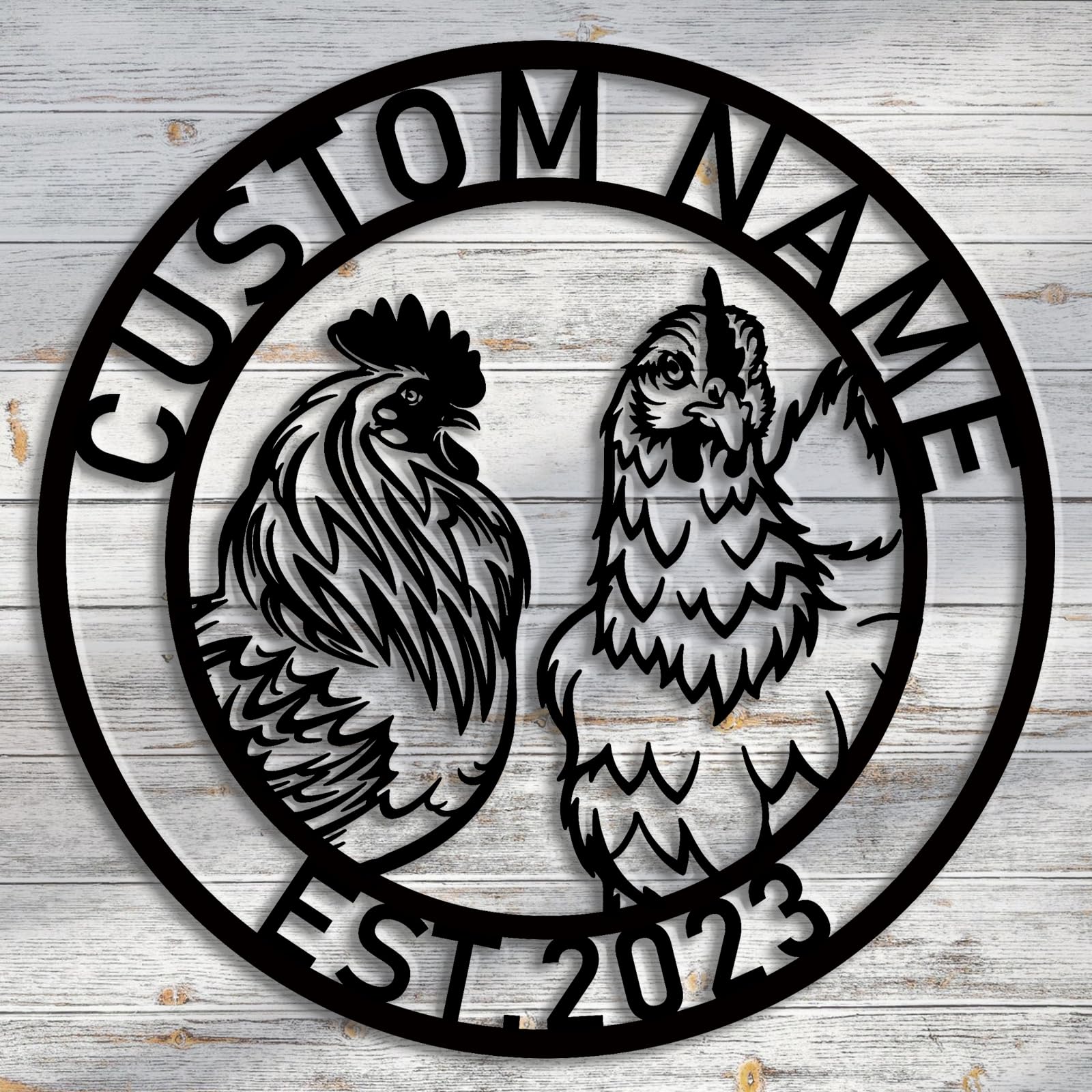 Amazon.com: Custom Roosters Metal Sign,Personalized Roosters Farm Metal ...