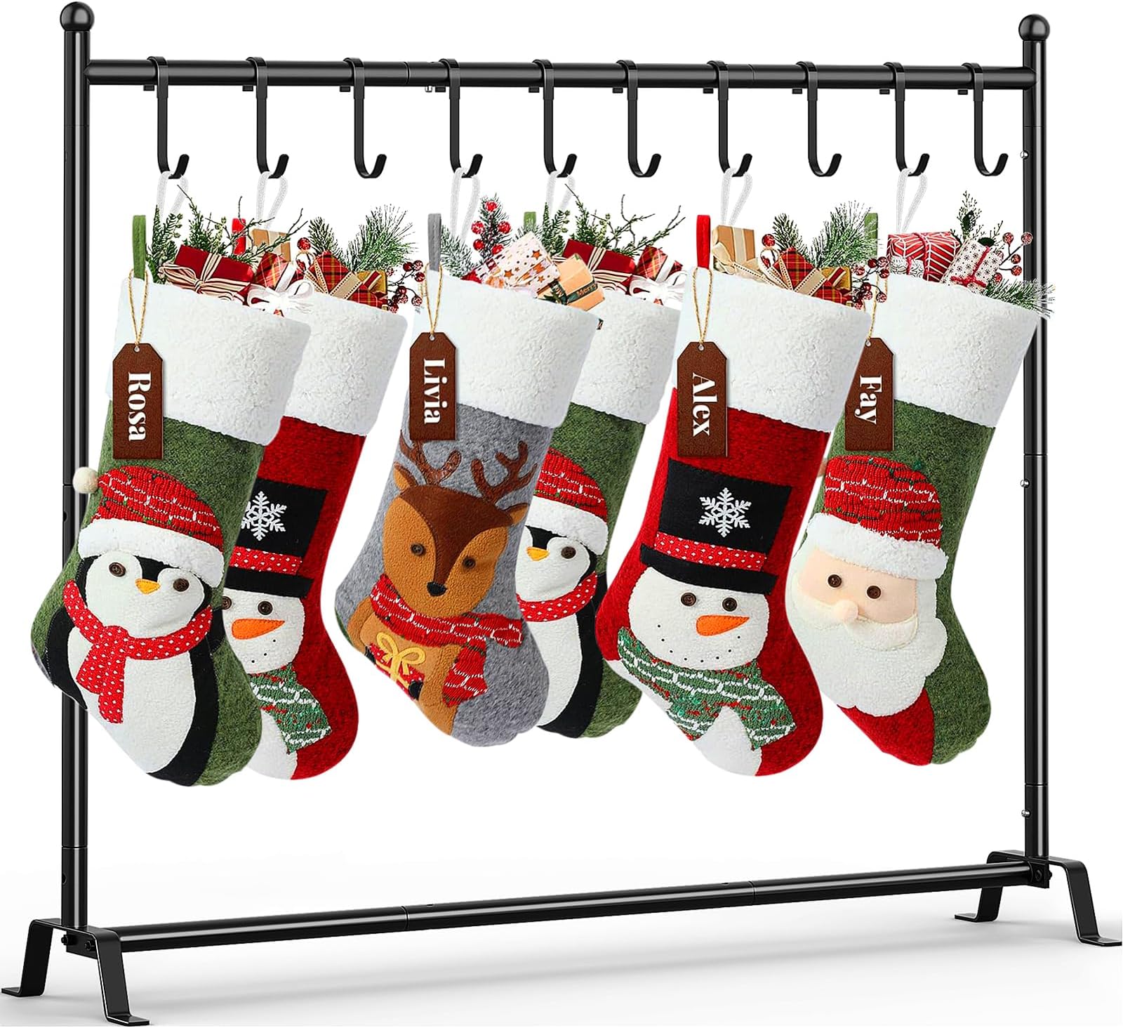 Amazon.com: WILLBOND Christmas Stocking Holder Stand Freestanding Heavy ...