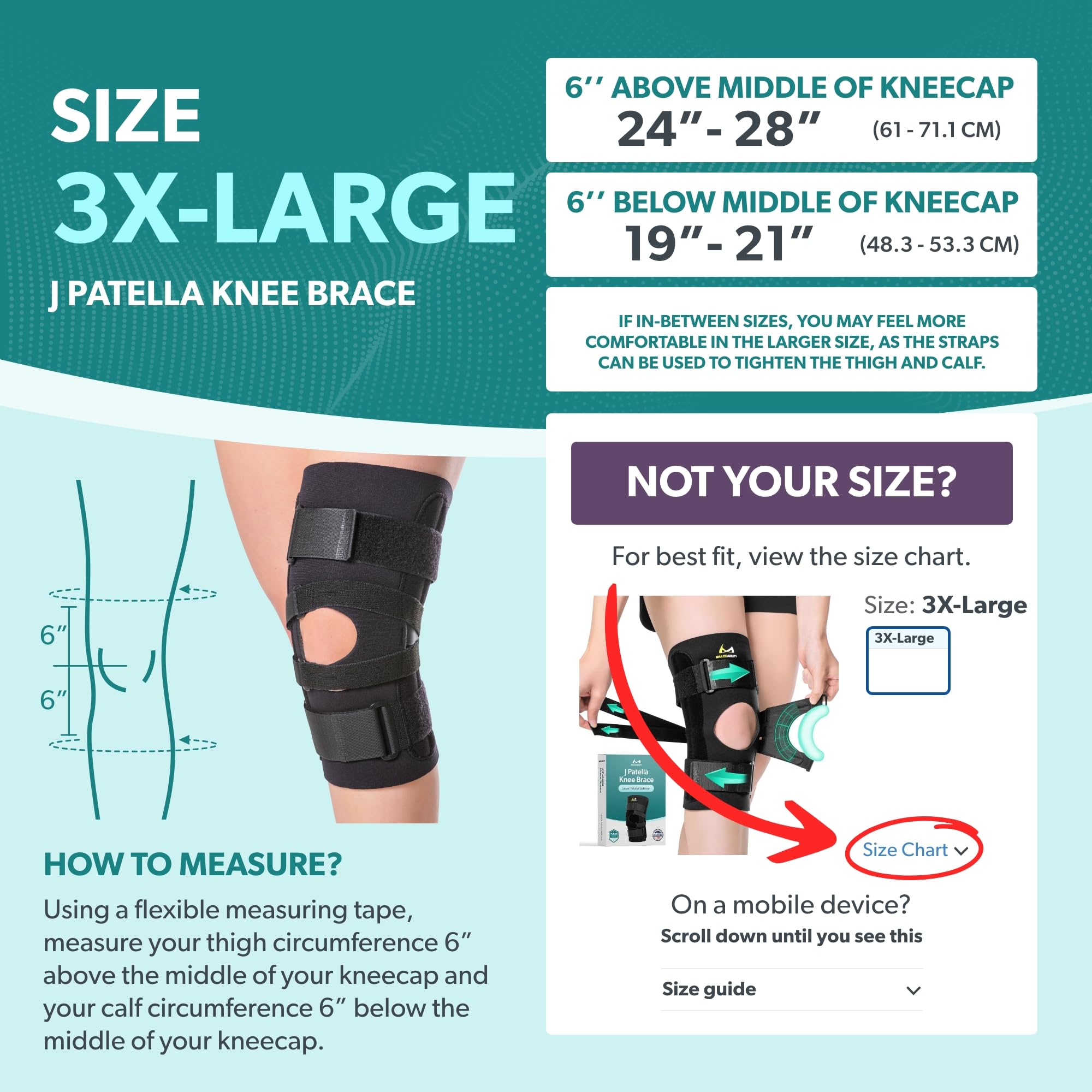 Snapklik.com : BraceAbility J Patella Knee Brace - Lateral Patellar ...