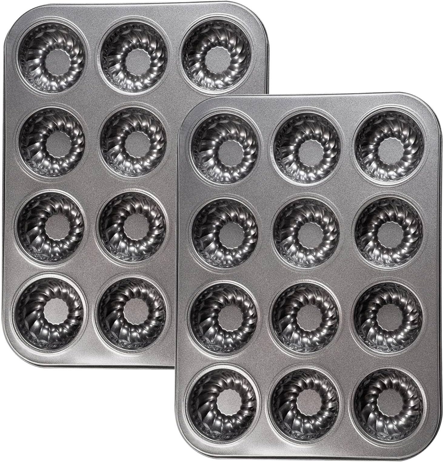 Amazon.com: Webake Mini Fluted Tube Cake Pan, Non-Stick 2.8 Inch Cake ...