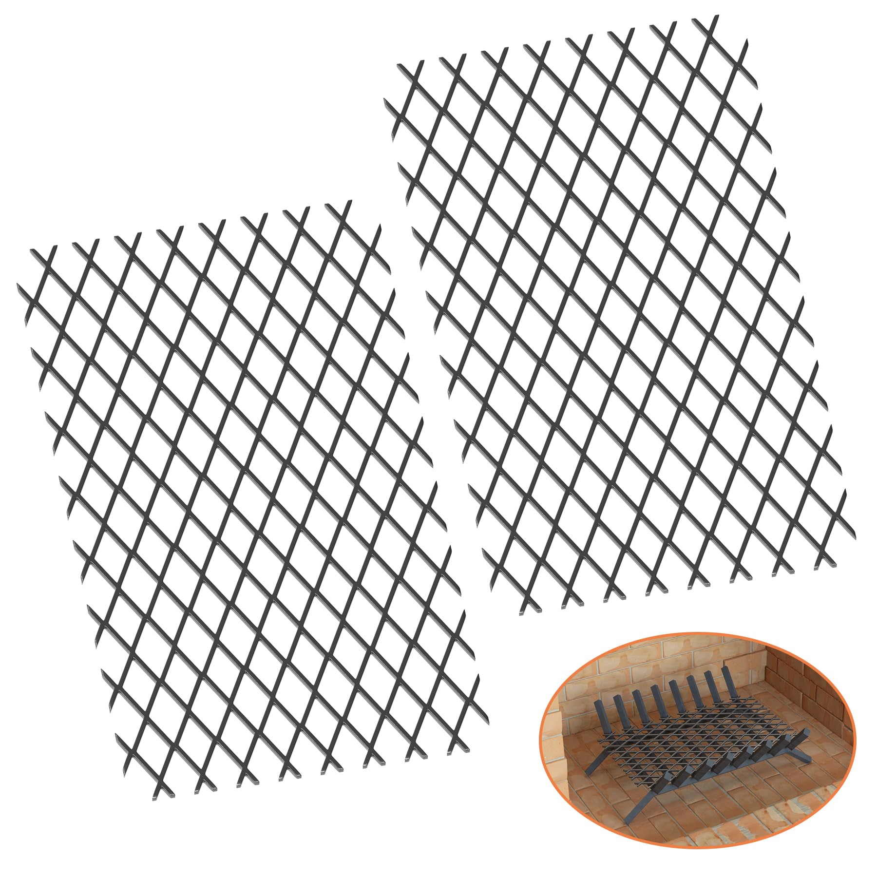 Amazon.com: GCGOODS Fireplace Grate Ember Retainer, Steel Retainer ...