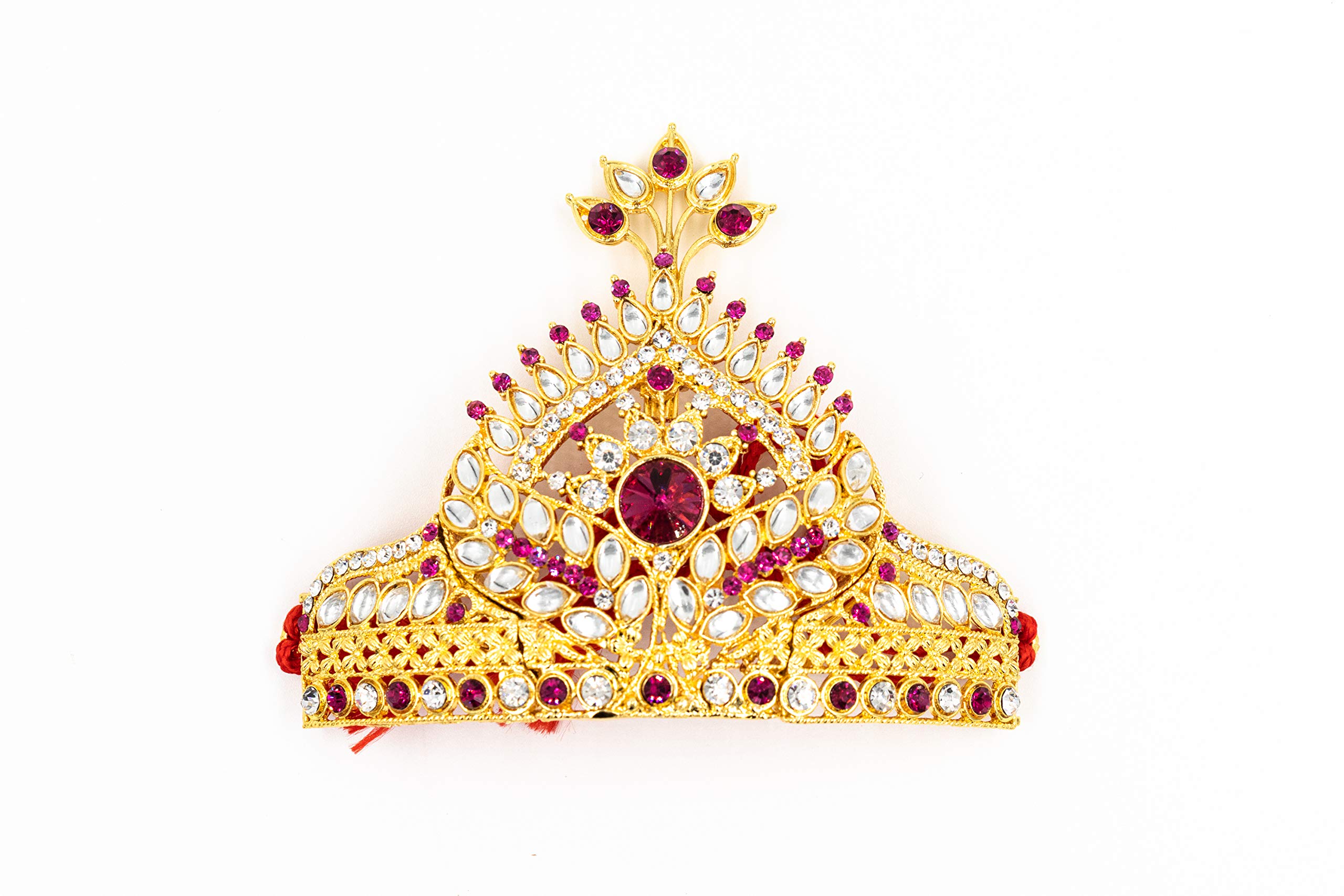Buy Indian Temple Jewellery Crown for Indian Gods Goddess Idols for ...