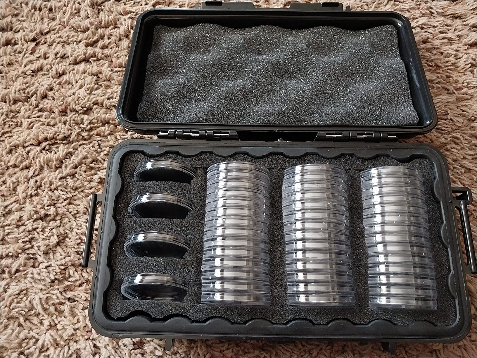 Amazon.com: CASEMATIX Coin Case Fits 30+ Coin Holder Capsules for ...