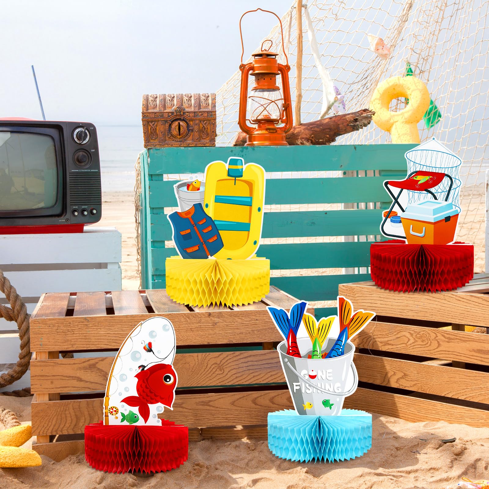 Gone Fishing Centerpieces For Tables Medium Little Fisherman