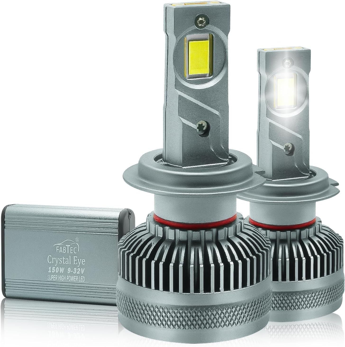 Carzex Crystal Eye H7 Car Led Headlight Bulbs, 300W/18,000 Lumens Super Bright LED Headlight ...