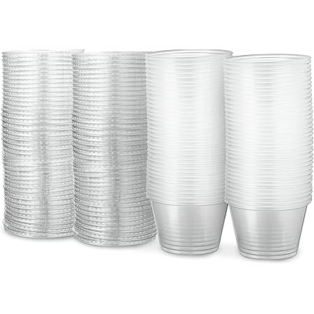 Amazon.com: Propack Portion Cup Combo 100 Pack - 4 oz Cups with Lids ...