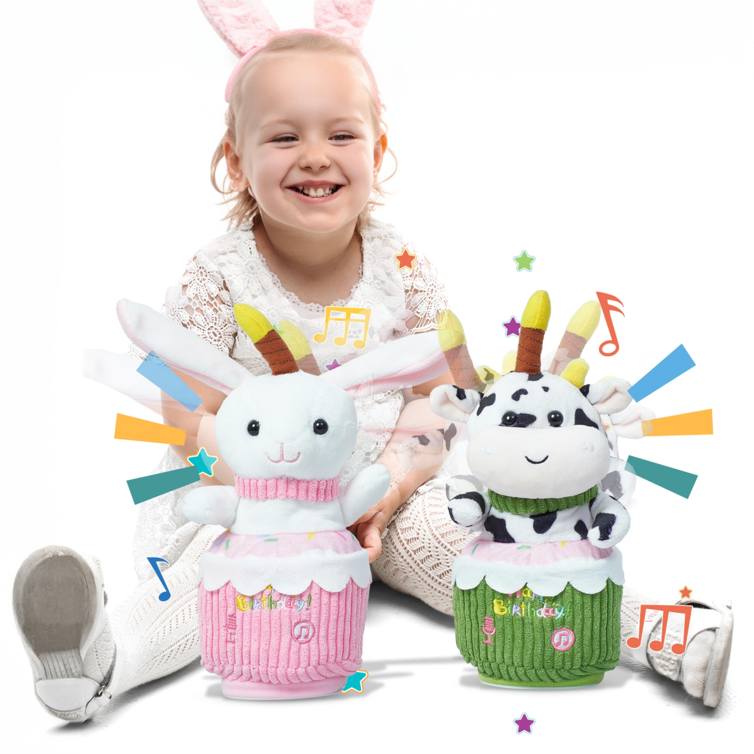 Amazon.com: PixieCrush Happy Birthday Singing Stuffed Animal - Animated ...