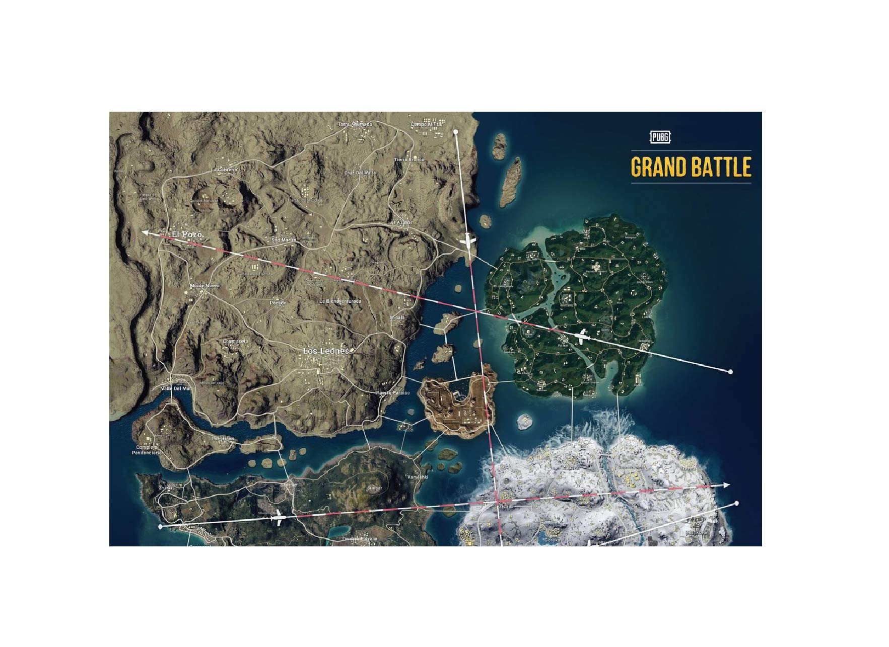 SIGN EVER Pubg Map Gaming Wall Posters Room Bedroom Home Boys And Girls ...