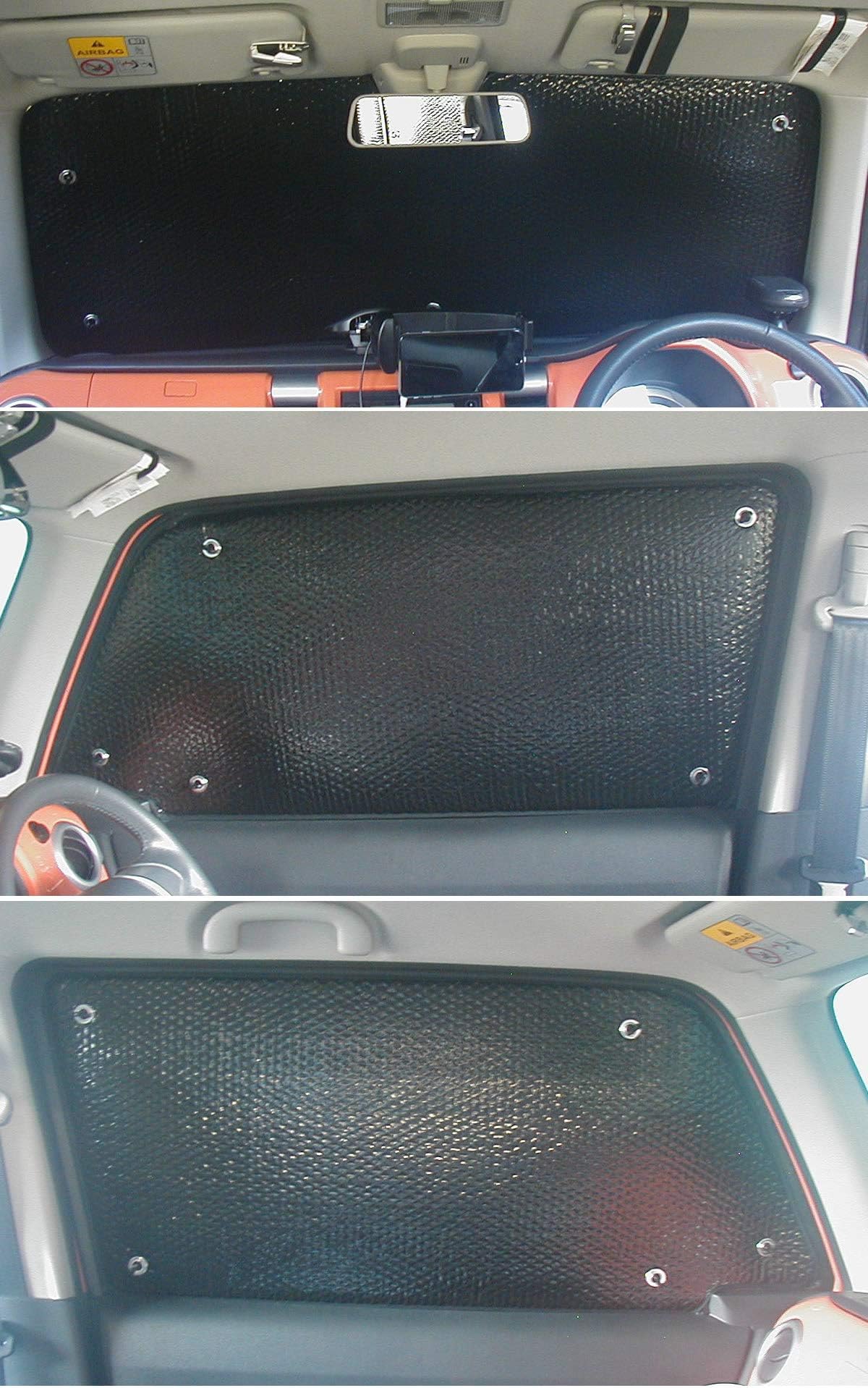 Amazon | ケイズプランニング スズキ ハスラー MR52S MR92S サンシェード 車 サイド フロント 運転席 助手席 左右 2P ...