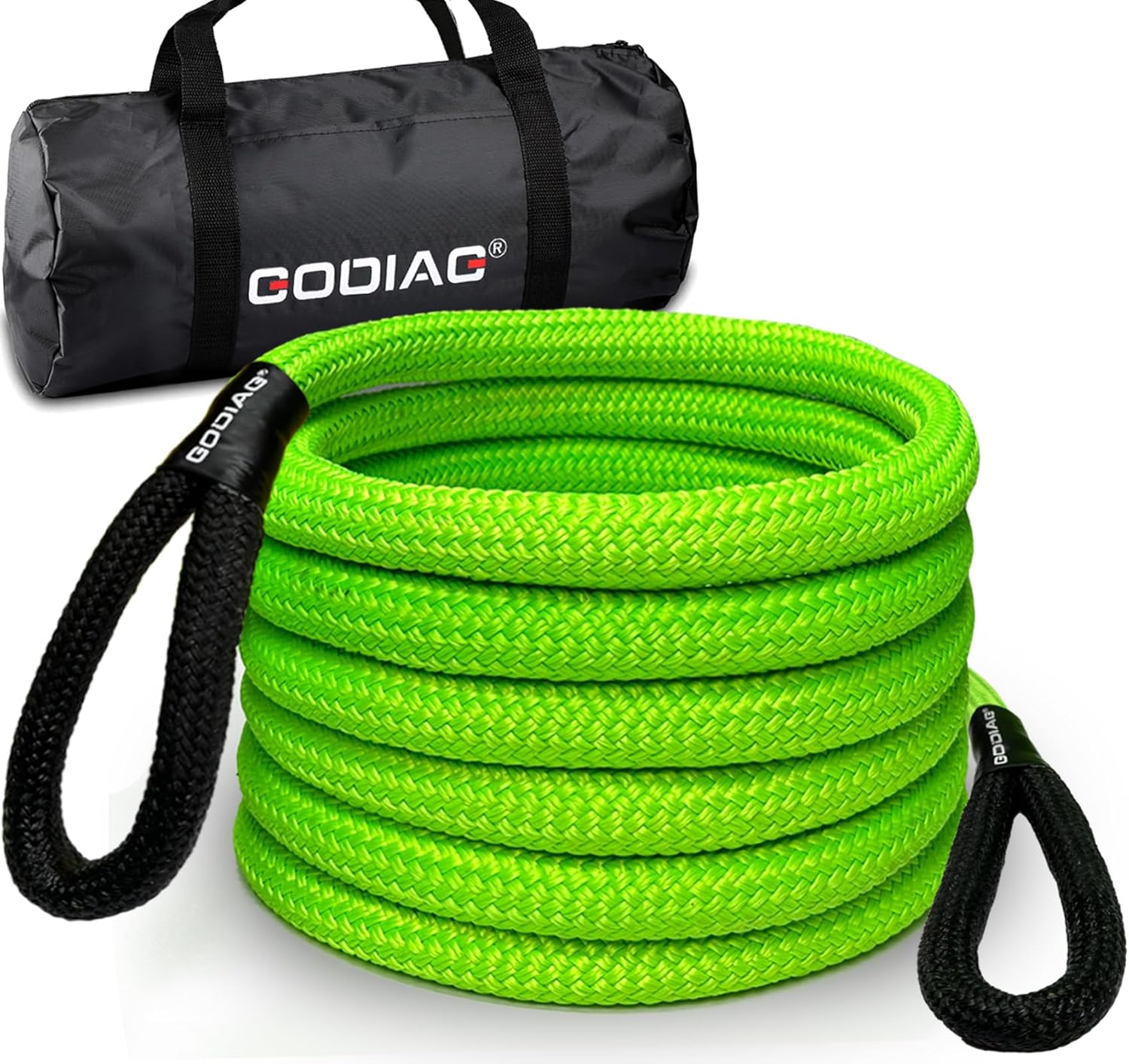 Amazon.com: GODIAG 1"×30ft Kinetic Recovery Tow Rope (46500lbs) Heavy ...
