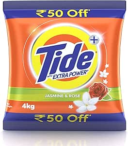 Amazon.co.jp: Tide Plus Extra Power Detergent Washing Powder - 4kg (Jasmine and Rose), Pack of 1 ...