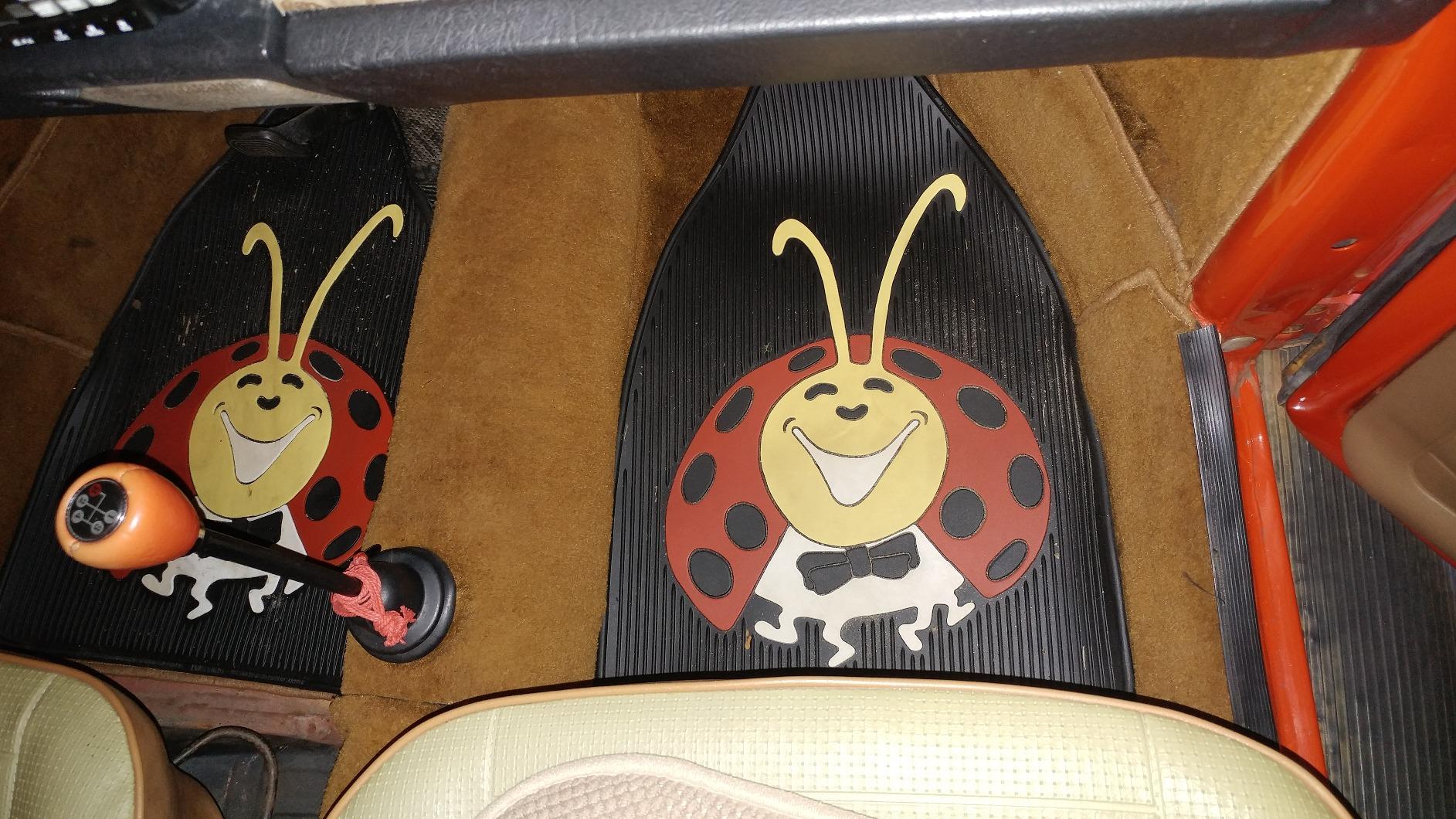 Amazon.com: Lady Bug Floor Mats, Front, Fits All Aircooled Beetles ...