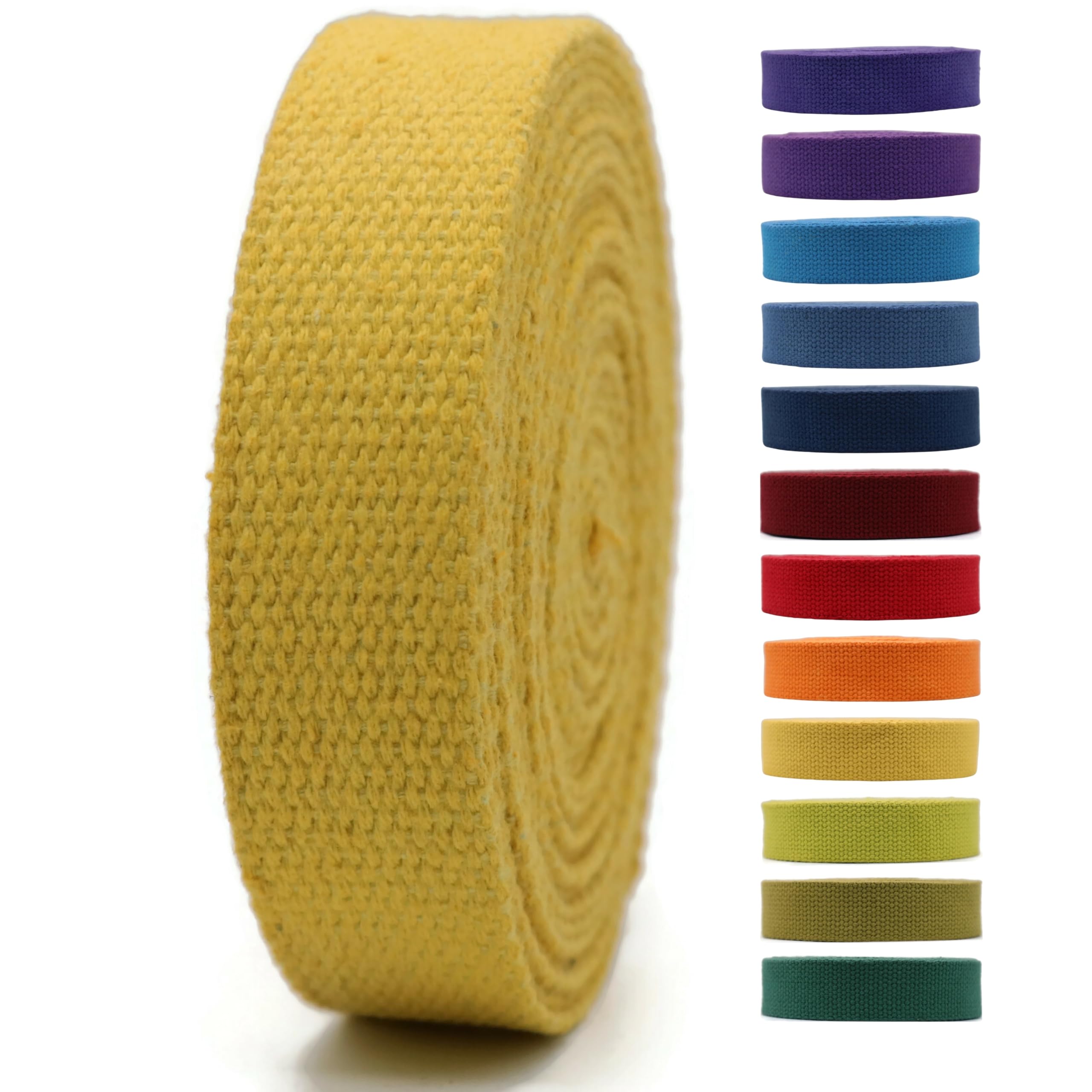 Amazon.com: 1" & 1.5'' & 2" Cotton Webbing - 5 Yards - 50+ Colors -%100 ...