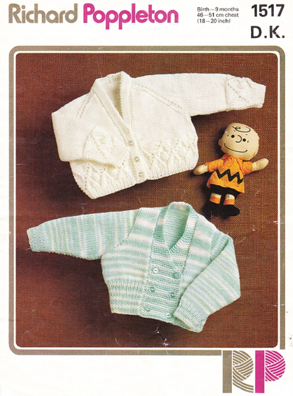 Richard Poppleton Knitting Pattern 1517, DK, Babys V Neck and Double ...