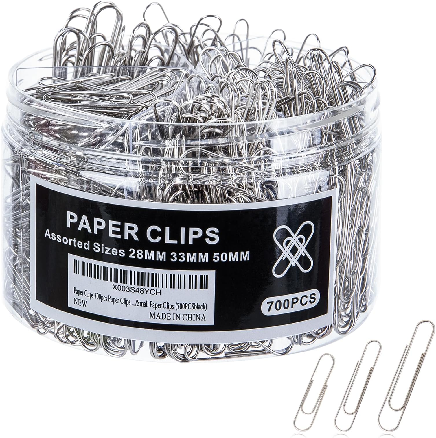Amazon.com : 700pcs Paper Clips Assorted Sizes Large (700PCS) : Office ...