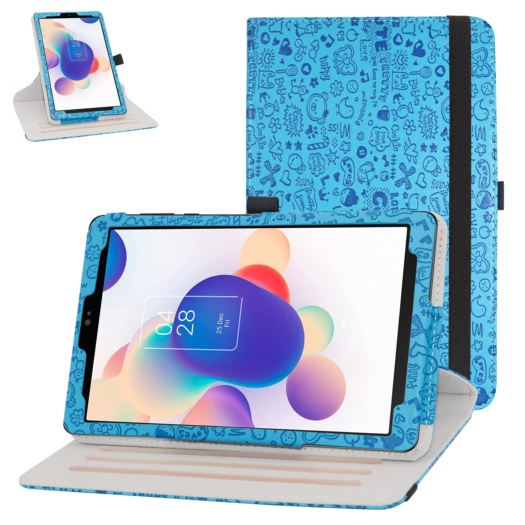 Amazon.com: Bige for TCL Tab 8 SE 6048E Case,360 Degree Rotary Stand ...