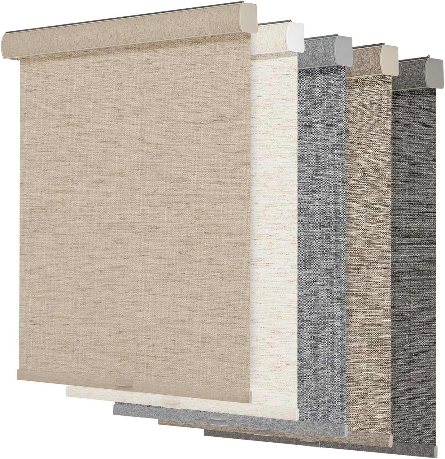 Persilux Blackout Roller Shades,Cordless,Linen Fabric,Roller Blinds for ...