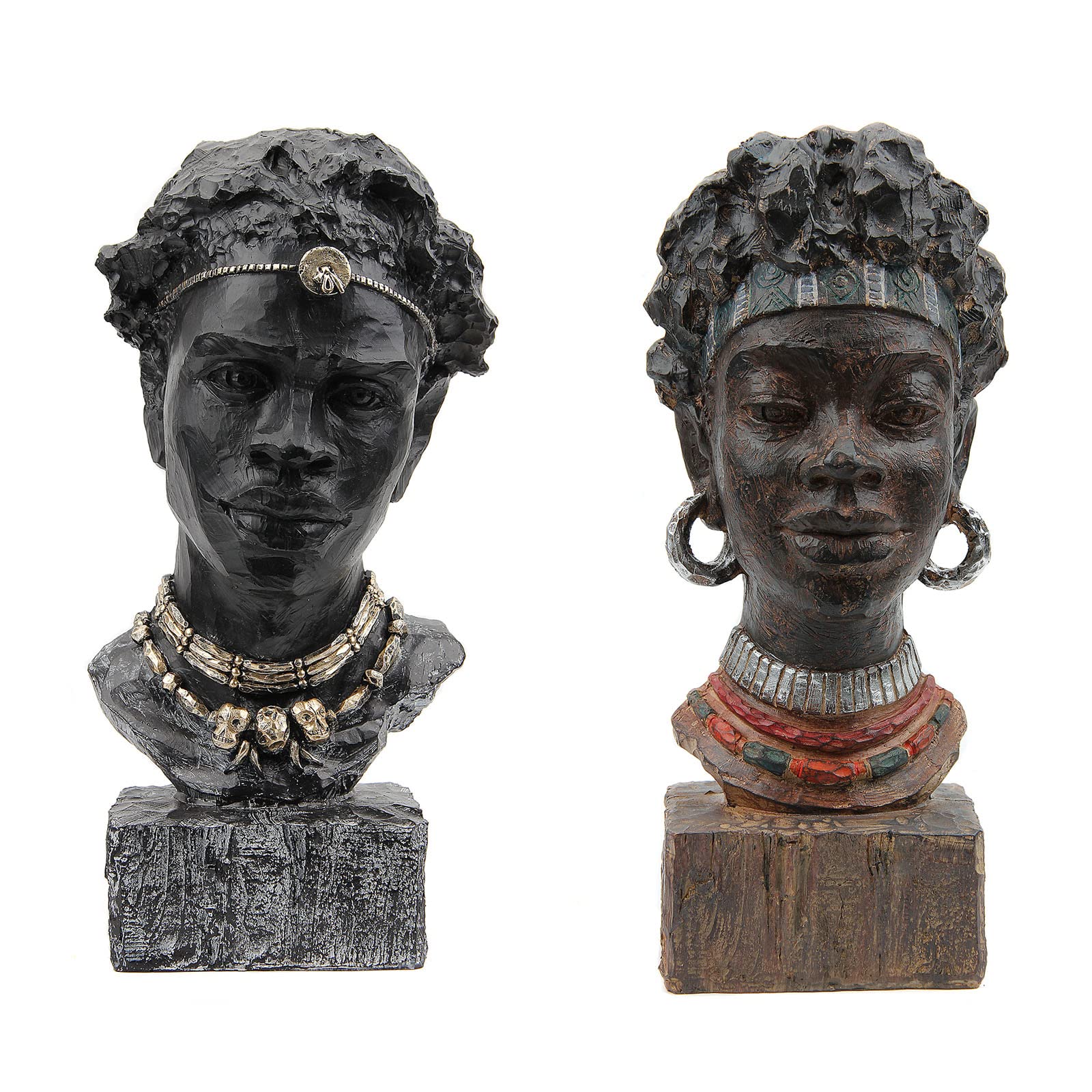 Amazon.com: Leekung African Men Statues & African Women Statues Bundle ...