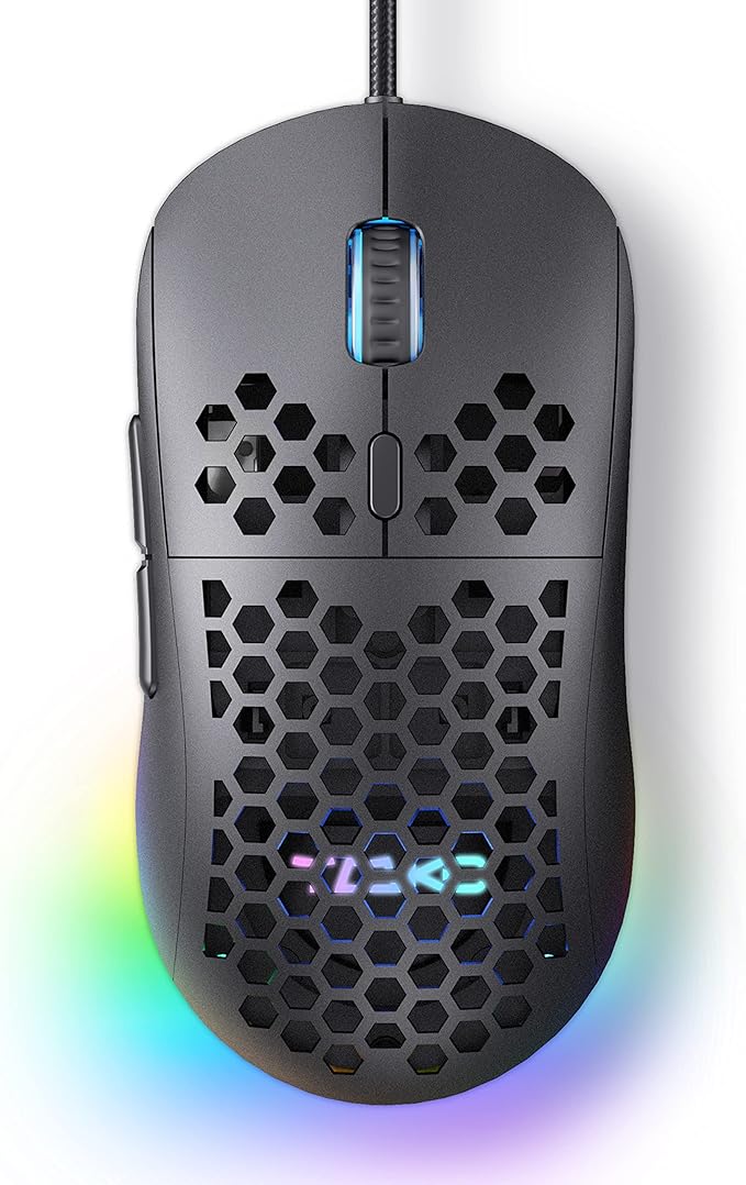 TMKB M1se Gaming Maus mit 12800 DPI Optischer Sensor,6 Programmierbare ...