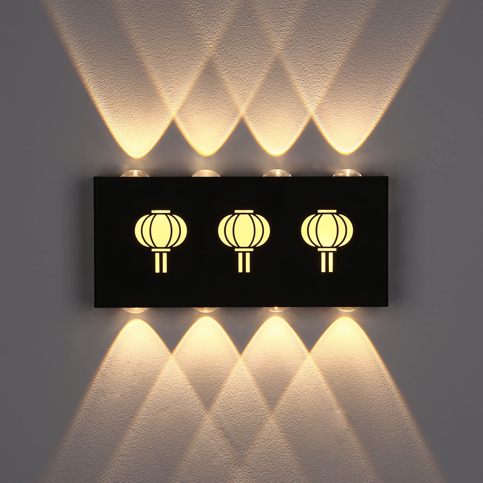 KINBEDY Modern Indoor Wall Sconce, Hardwired Up and Down 16W LED Wall ...