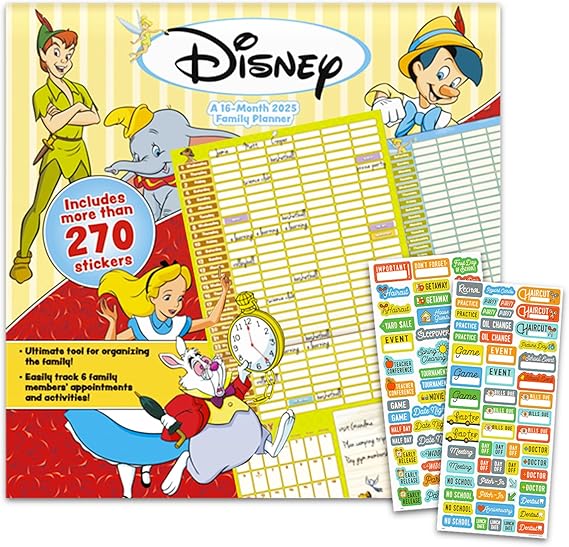 Amazon.com: Disney Family Calendar - Iconic 2025 Disney Character Wall ...