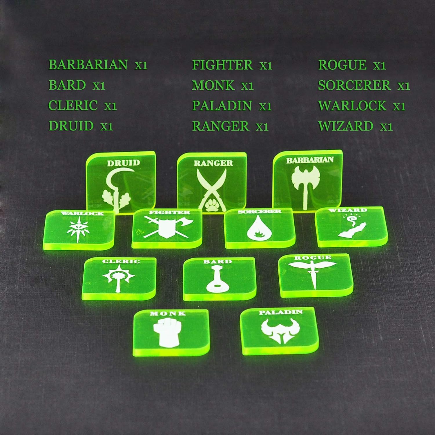Buy DND Tabletop Game Tokens Acrylic Laser Cut Fantasy RPG Hero and ...