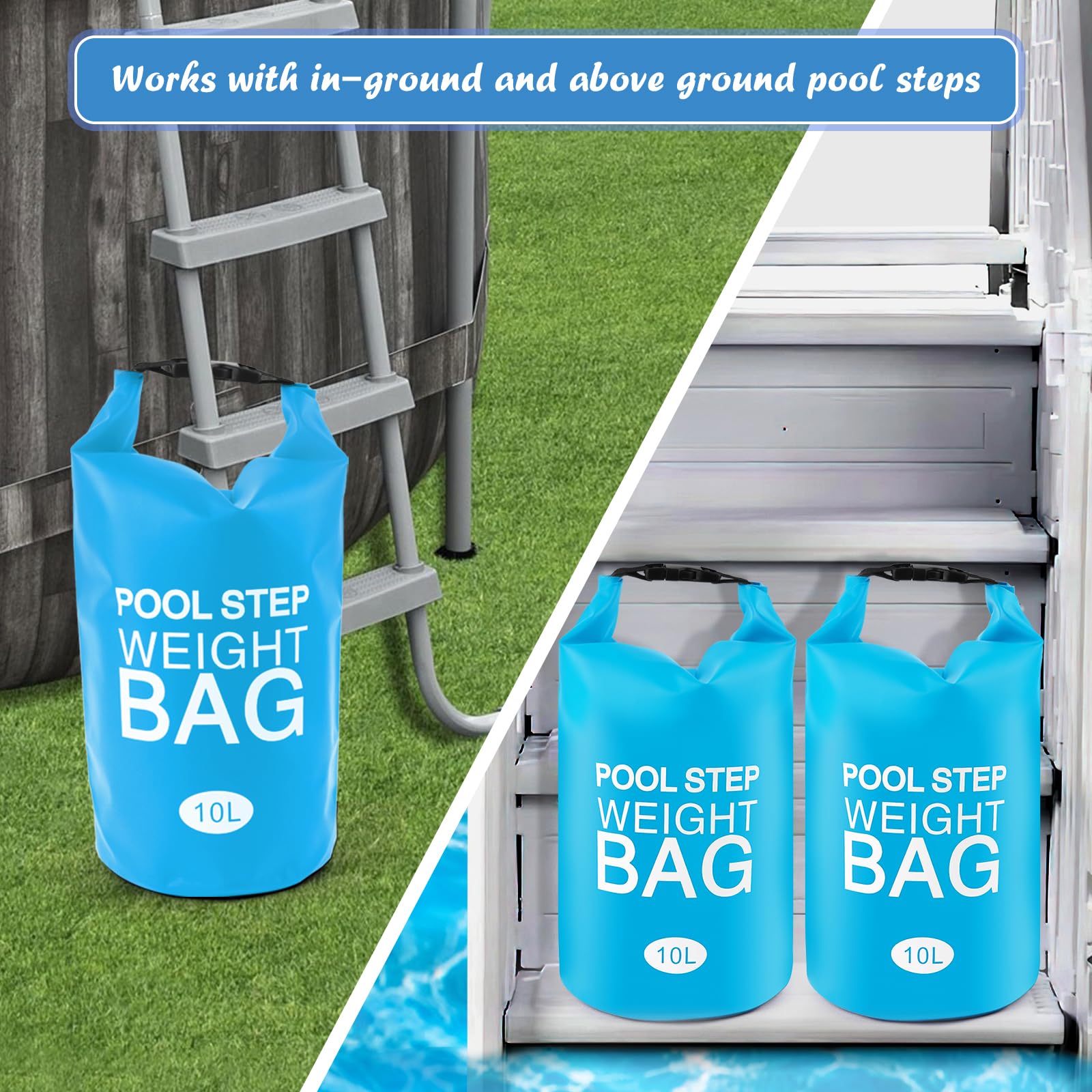 Snapklik.com : Universal Pool Step Weights 250D PVC Waterproof Swimming ...