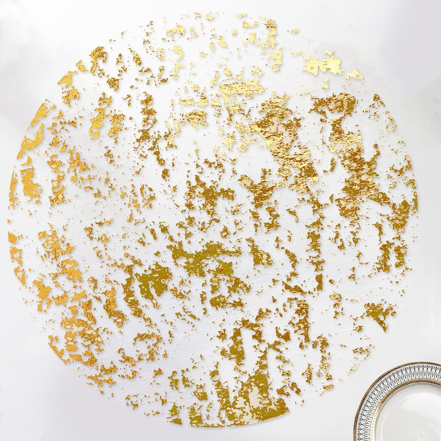 Amazon.com: Sunlunckystar Disposable Gold Placemats Set of 24 Metallic ...