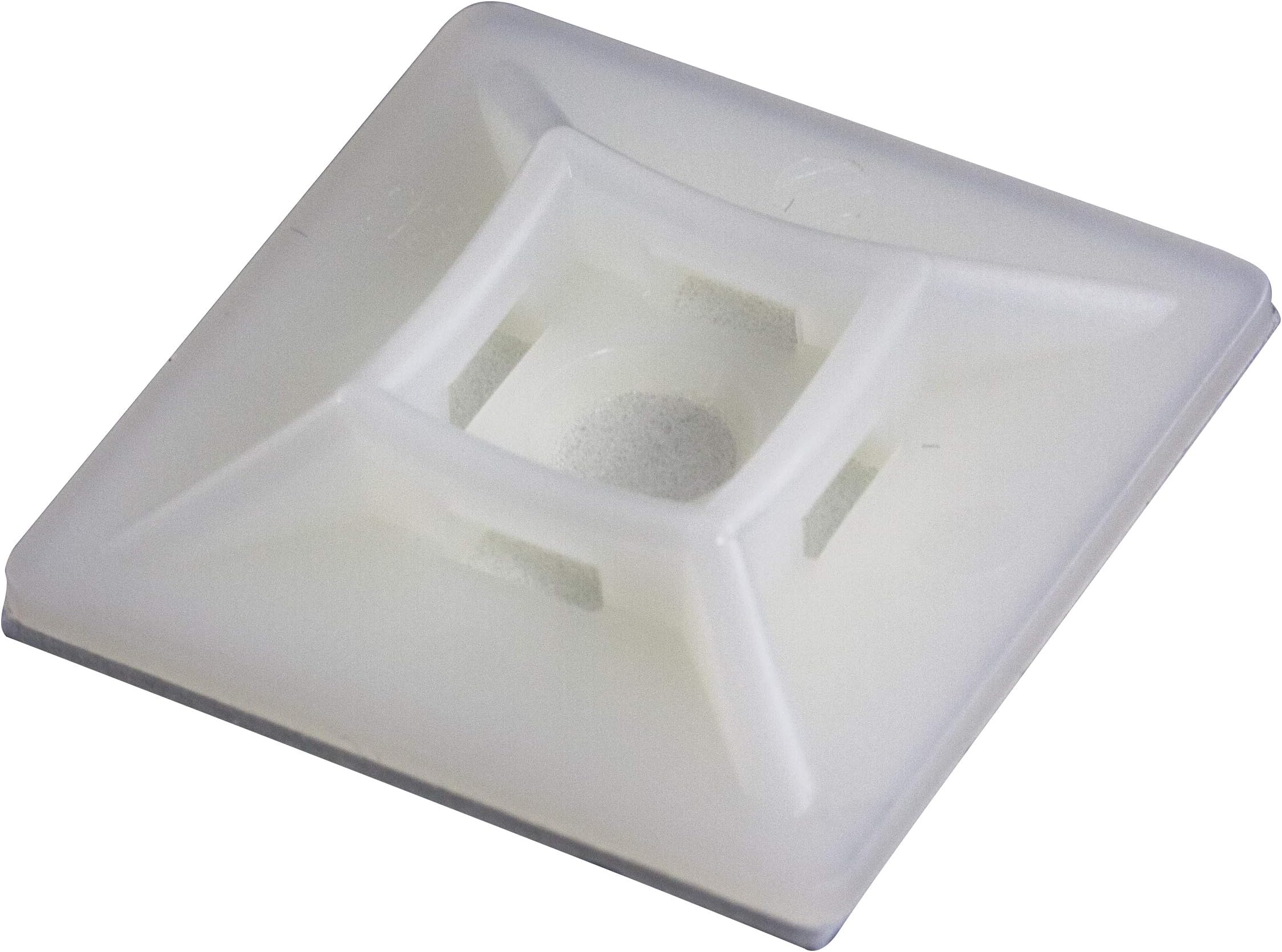 Gocableties 100 Pack of White Cable Tie Bases - 19mm x 19mm (3/4 ...