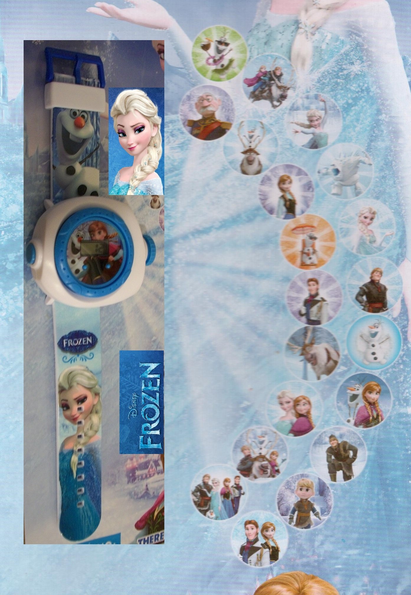 Buy Frozen Projector Projecting Childs Digital Wrist Watch 20 Different ...