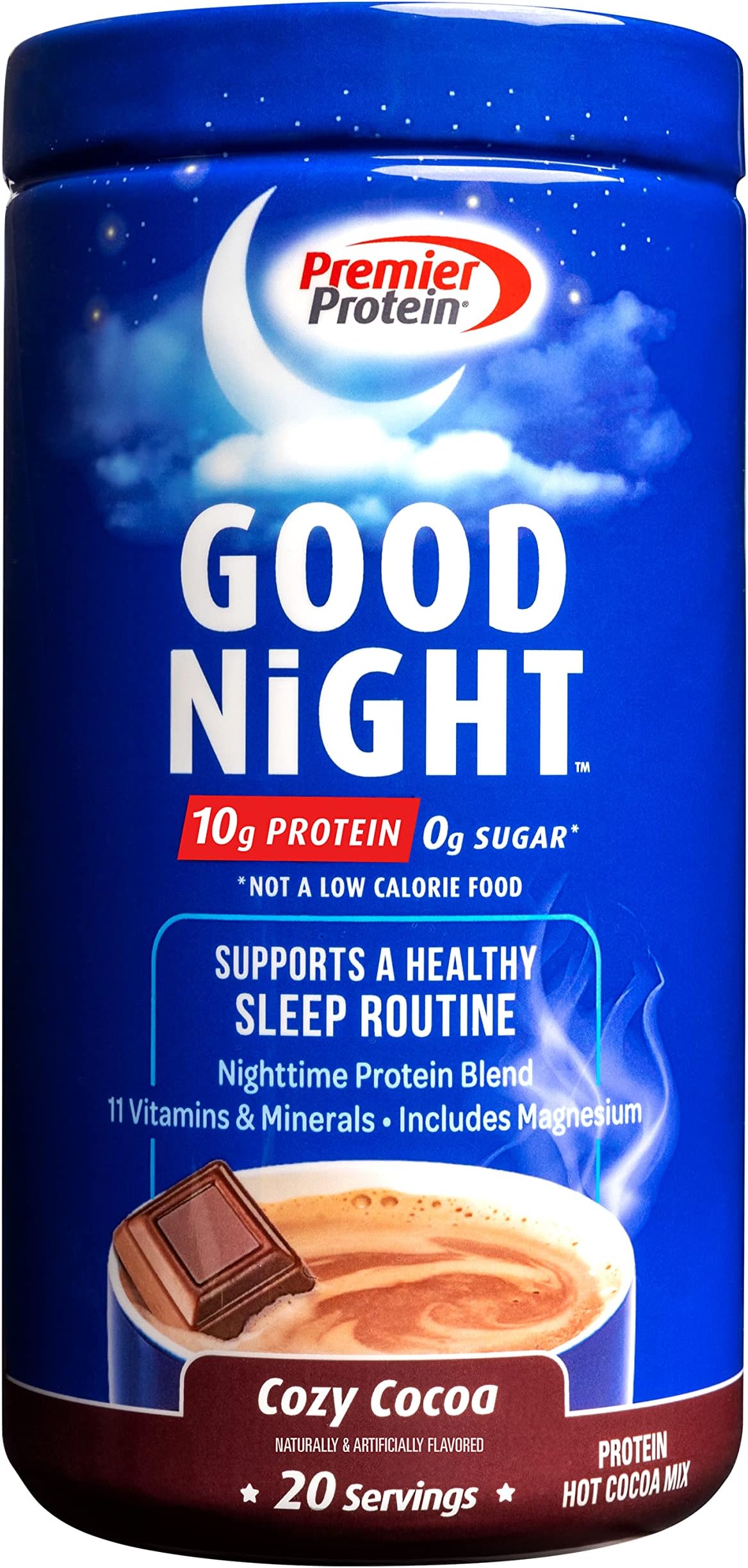 Amazon.com: Premier Protein Good Night Protein Powder, Hot Cocoa Mix ...