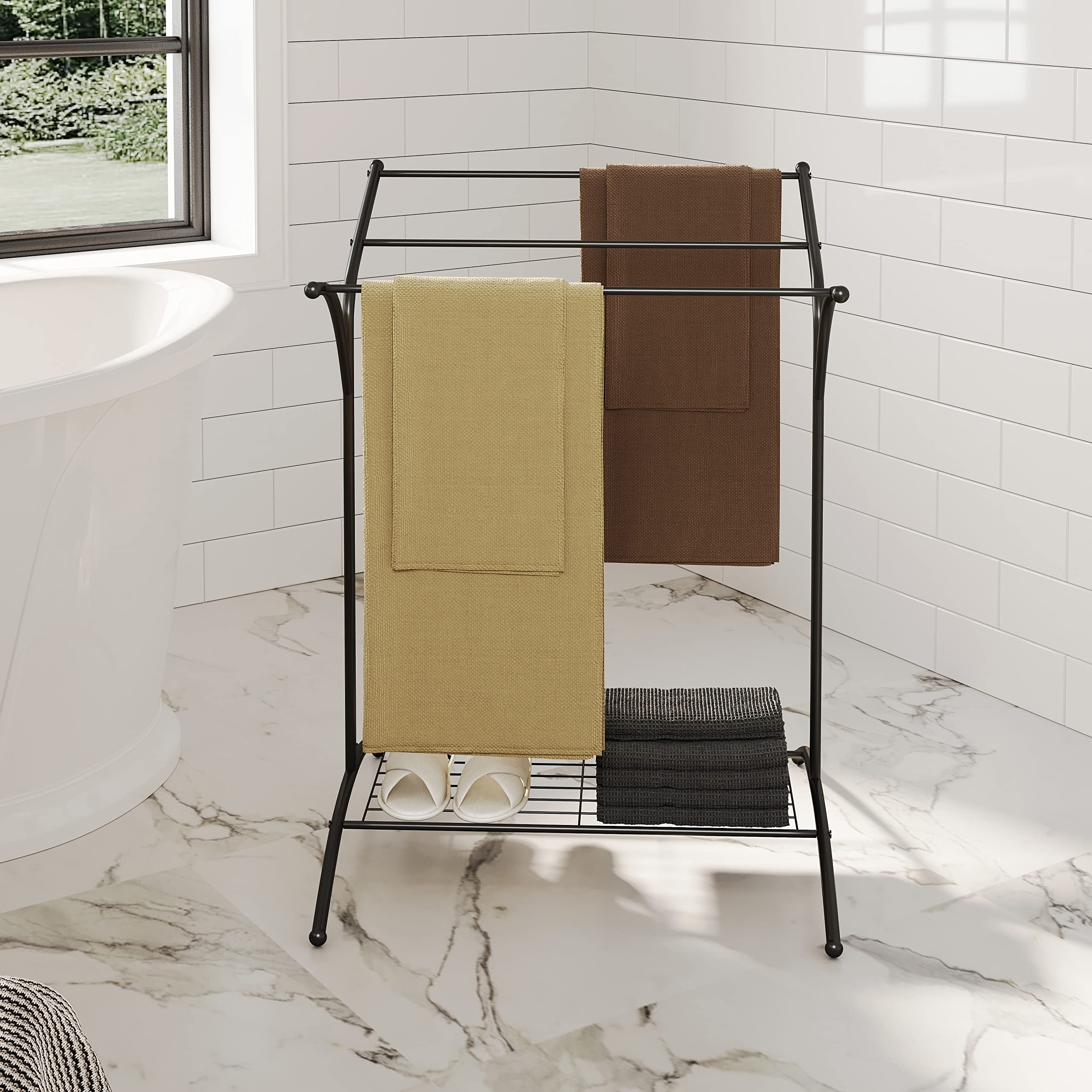 Snapklik.com : 41 Tall Freestanding Towel Racks For Bathroom, 3 Tier ...