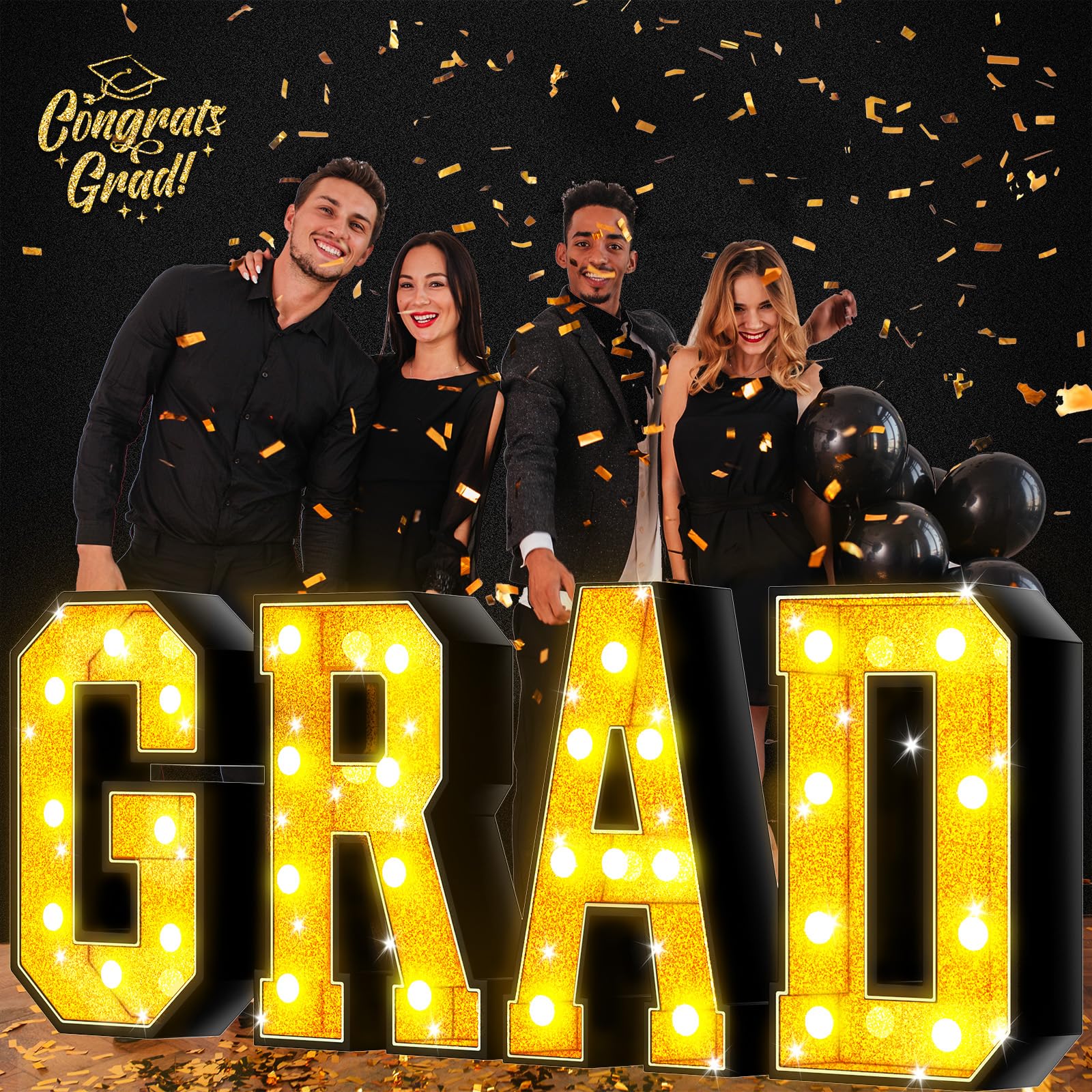 Graduation Decorations Class of 2024, 8 LED 2.3 FT Large Marquee Light ...