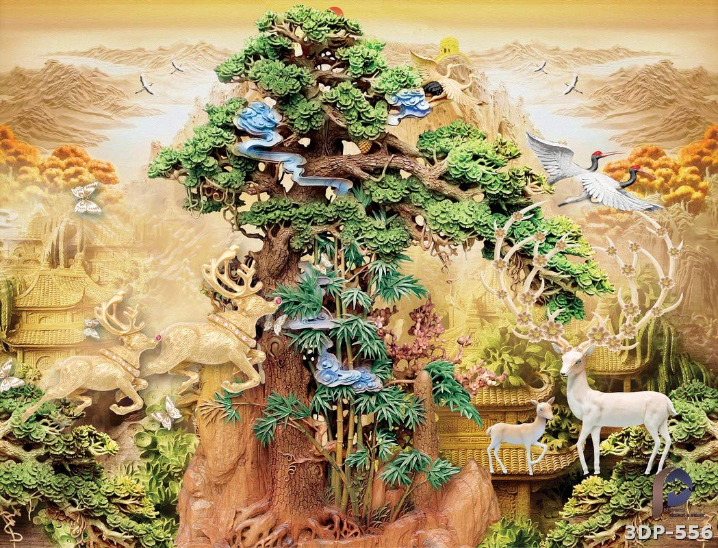 VM Nature 3D Wall Poster Stickers for Living Hall, Kids/Play Room Wall ...