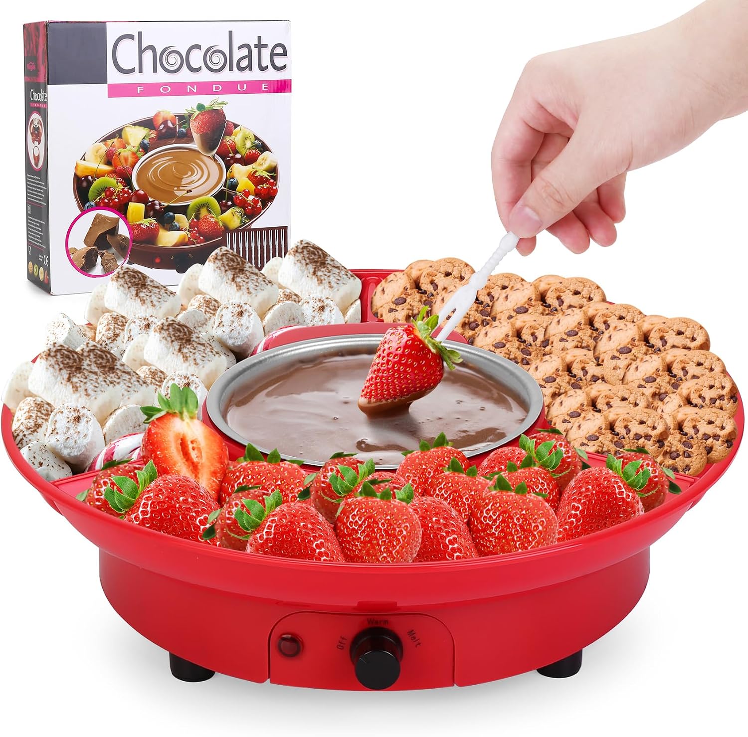 Amazon.com: Beyoung Electric Fondue Pot,Chocolate Fondue Maker With ...