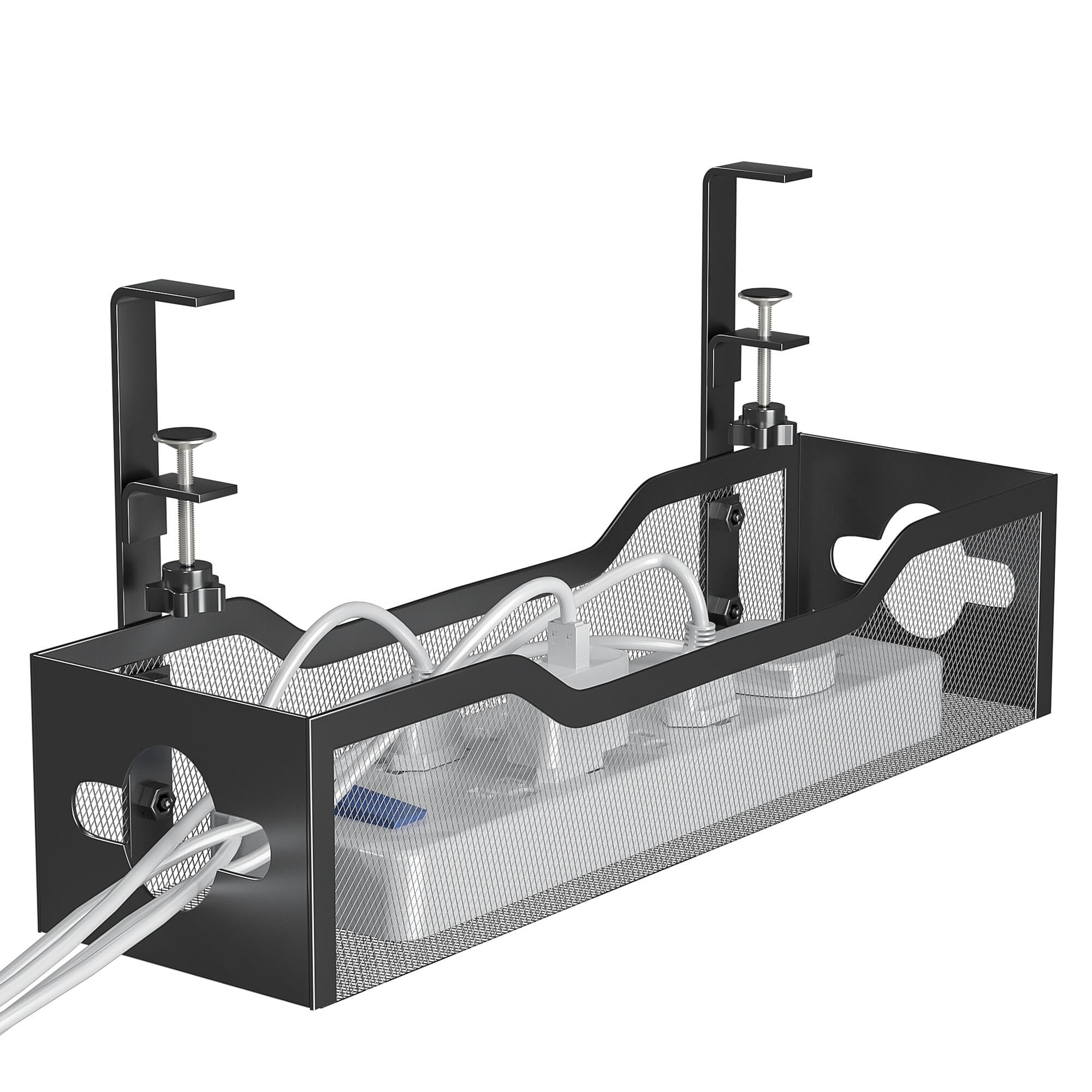 Amazon.com: Cable Management Under Desk 15.75"- No Damage to Desk ...
