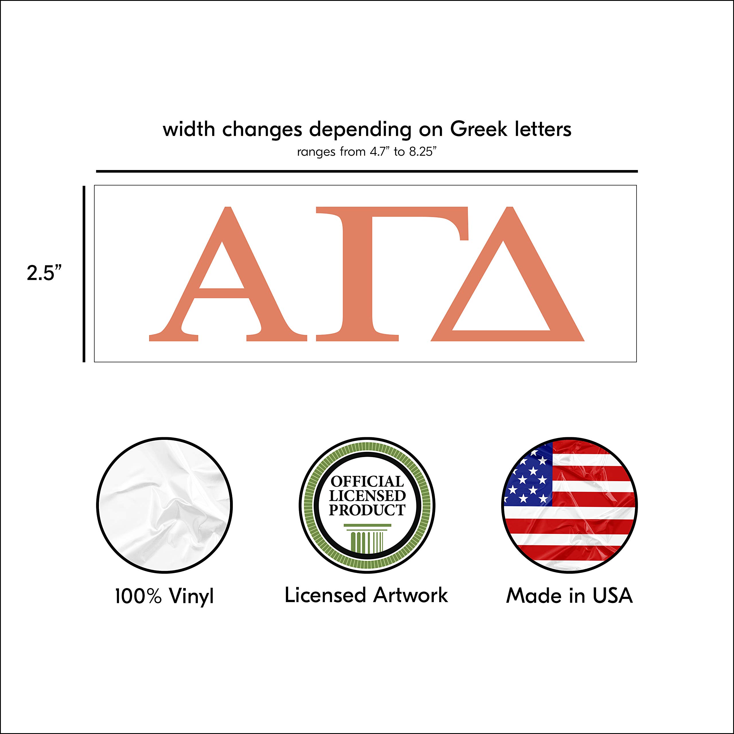 Snapklik.com : Pro-Graphx Alpha Gamma Delta Greek Sorority Sticker Decal
